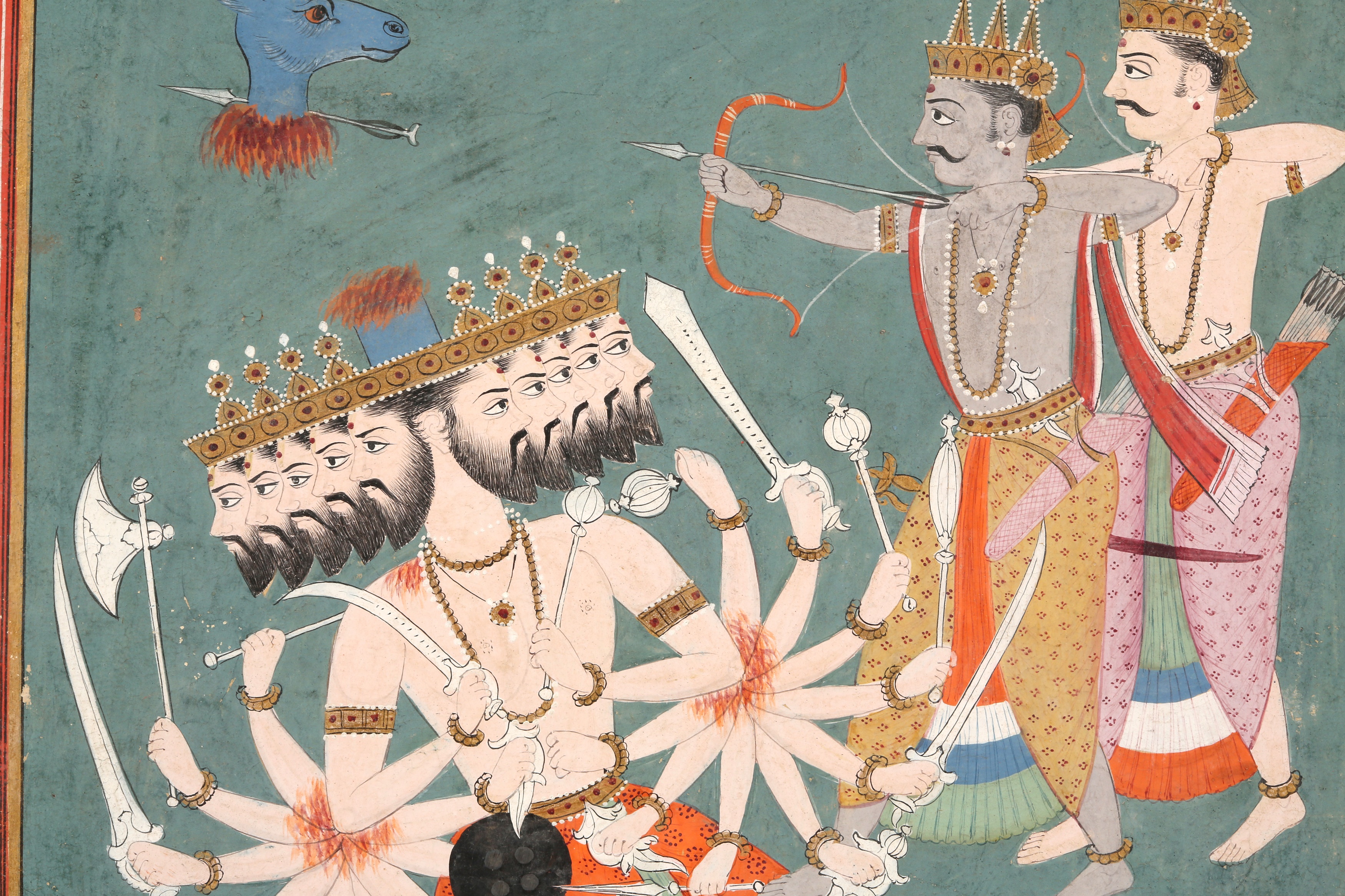 Lot 371 - AN ILLUSTRATION TO A RAMAYANA SERIES: RAMA