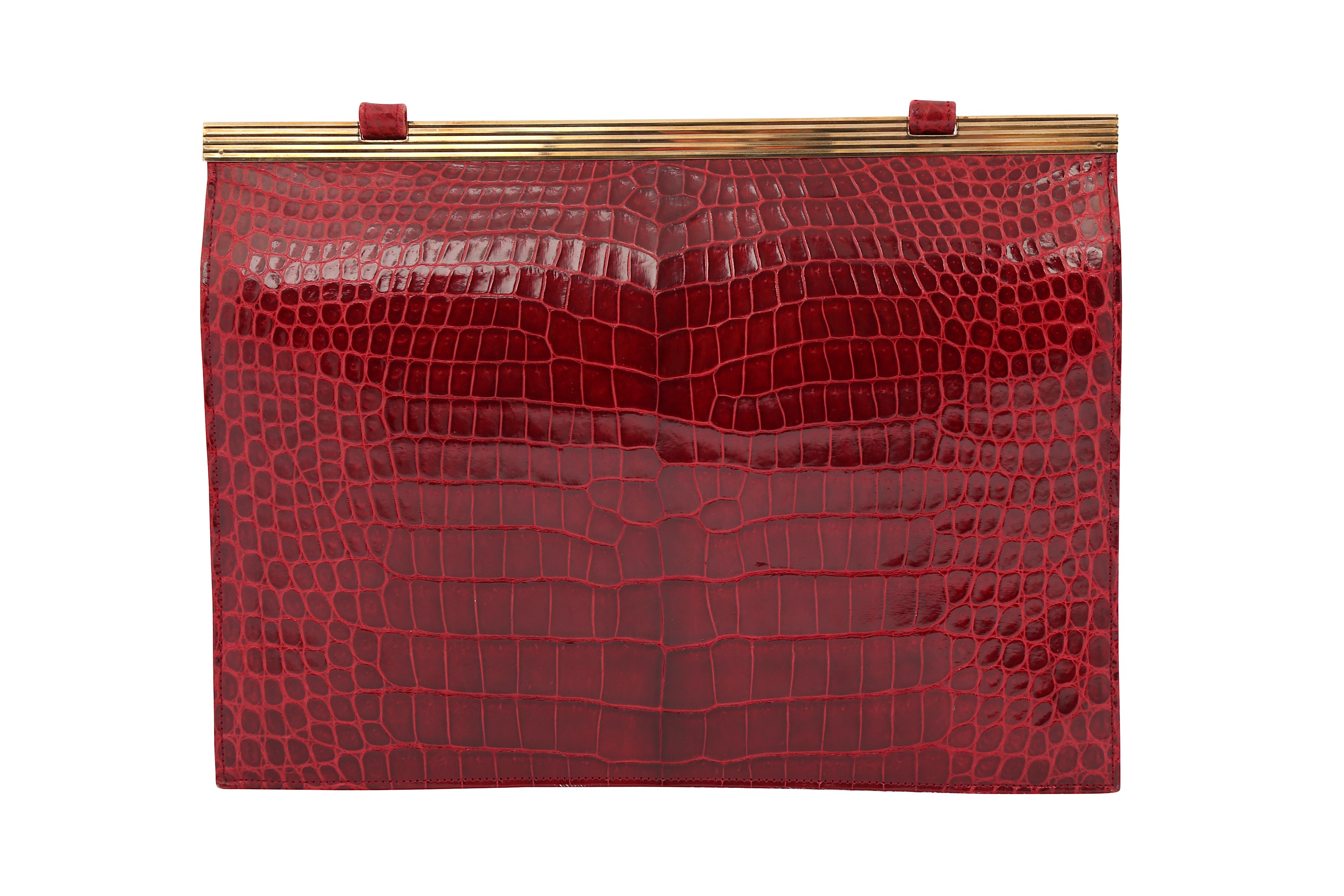Lot 3 - Cartier Cardinal Red Crocodile Bag