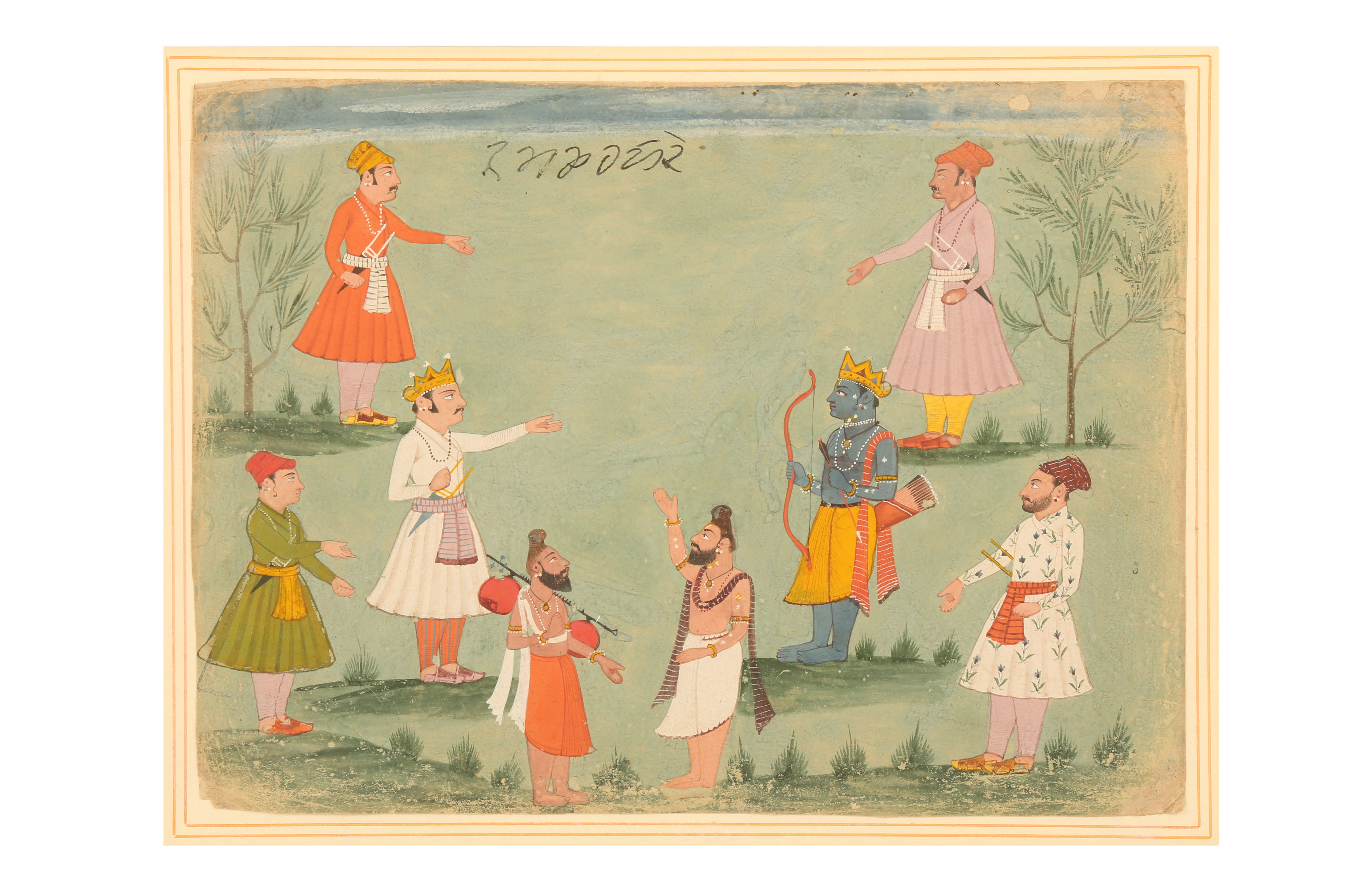 Lot 352 - AN ILLUSTRATION FROM A RAMAYANA SERIES: RAMA