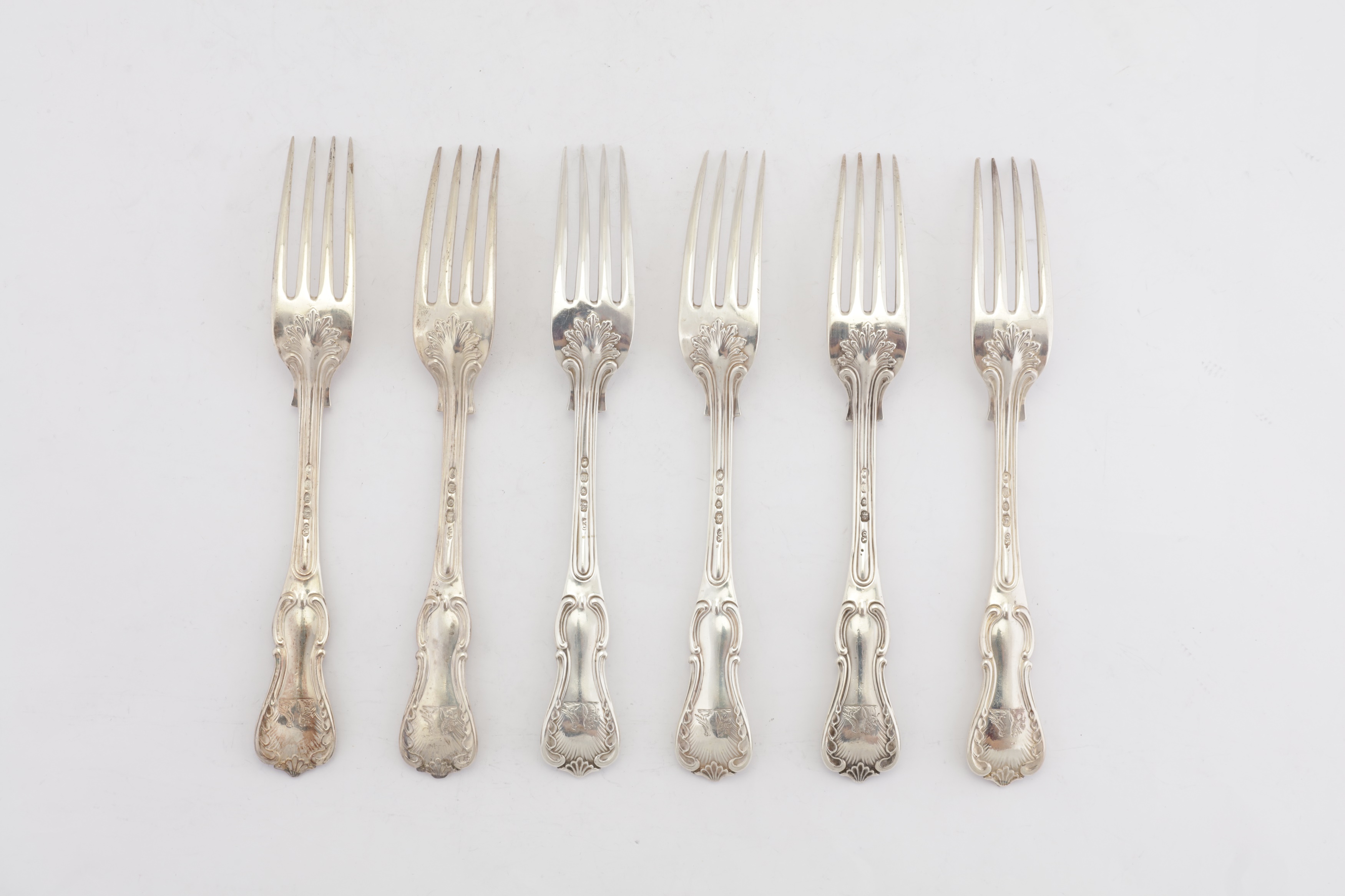 Lot 289 - A set of six Victorian sterling silver table