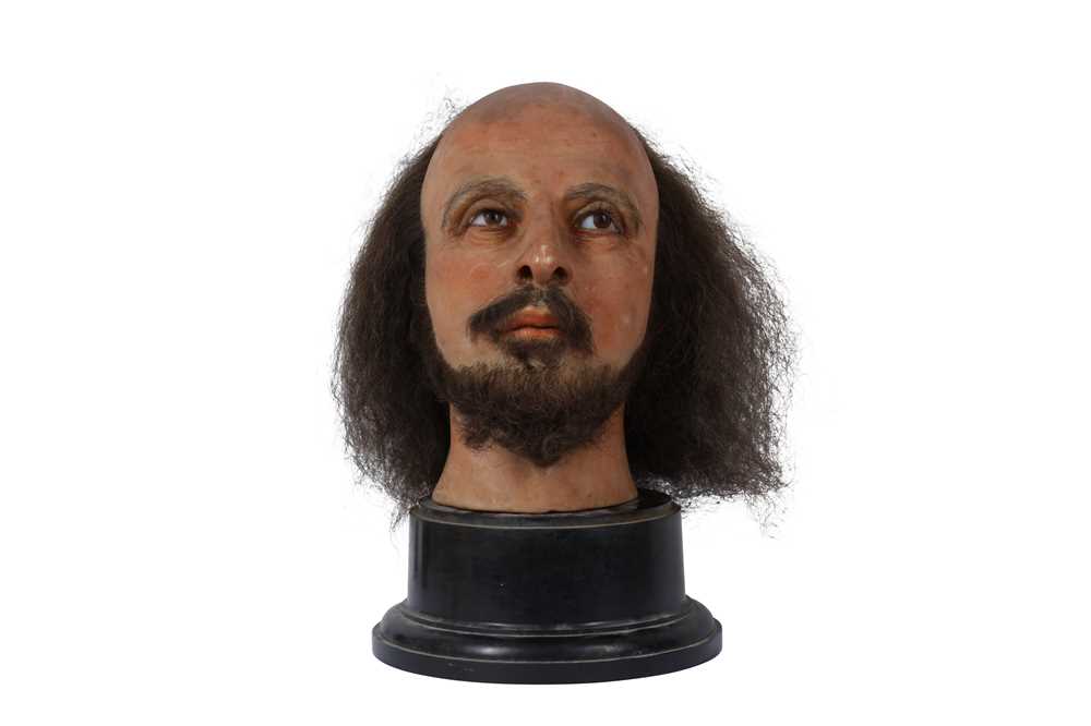 Lot 57 - AN EARLY 20TH CENTURY WAX HEAD OF WILLIAM