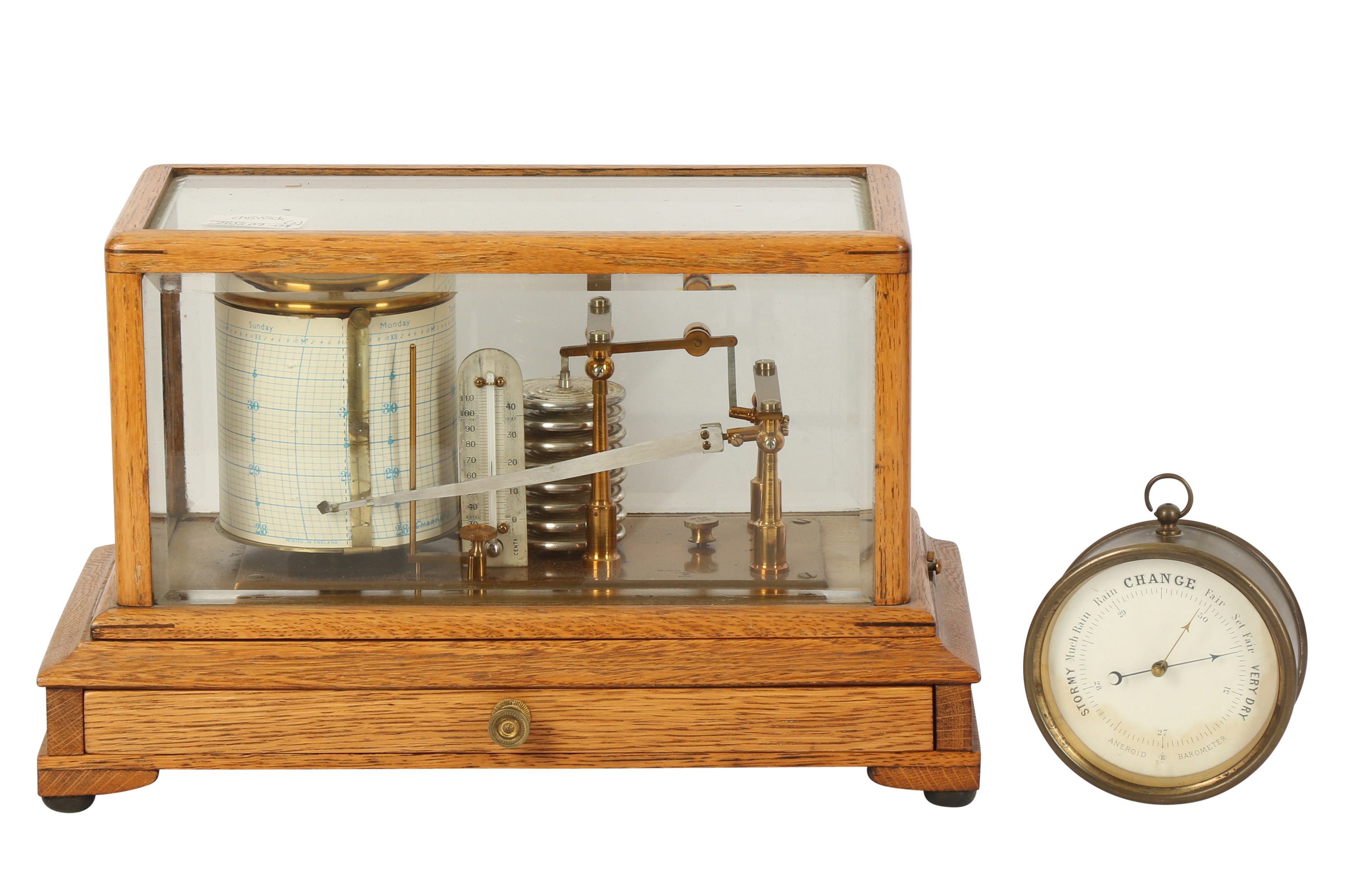 Lot 400 - A Negretti and Zambra barograph,