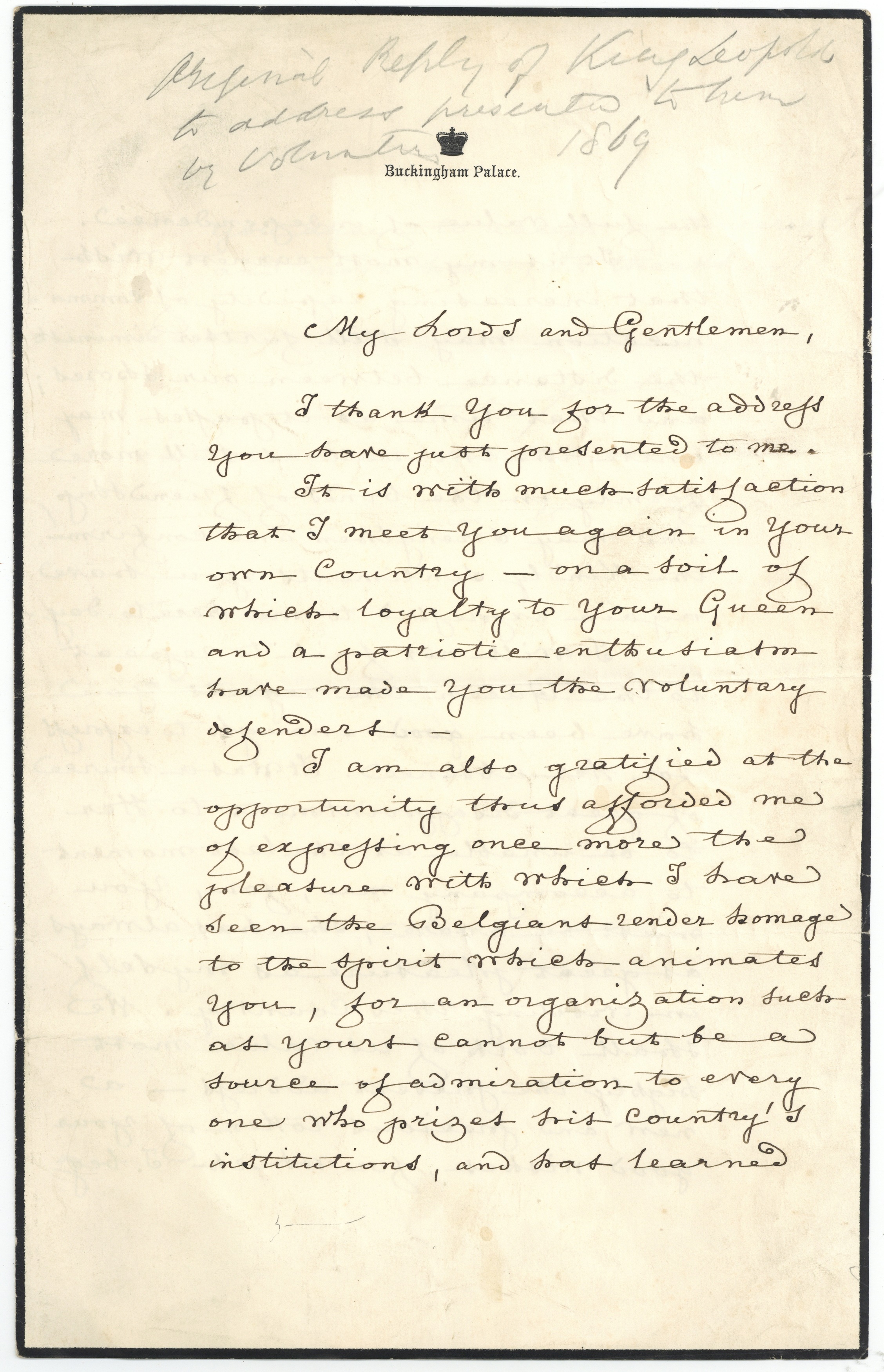 Lot 435 - Leopold II, King of Belgium