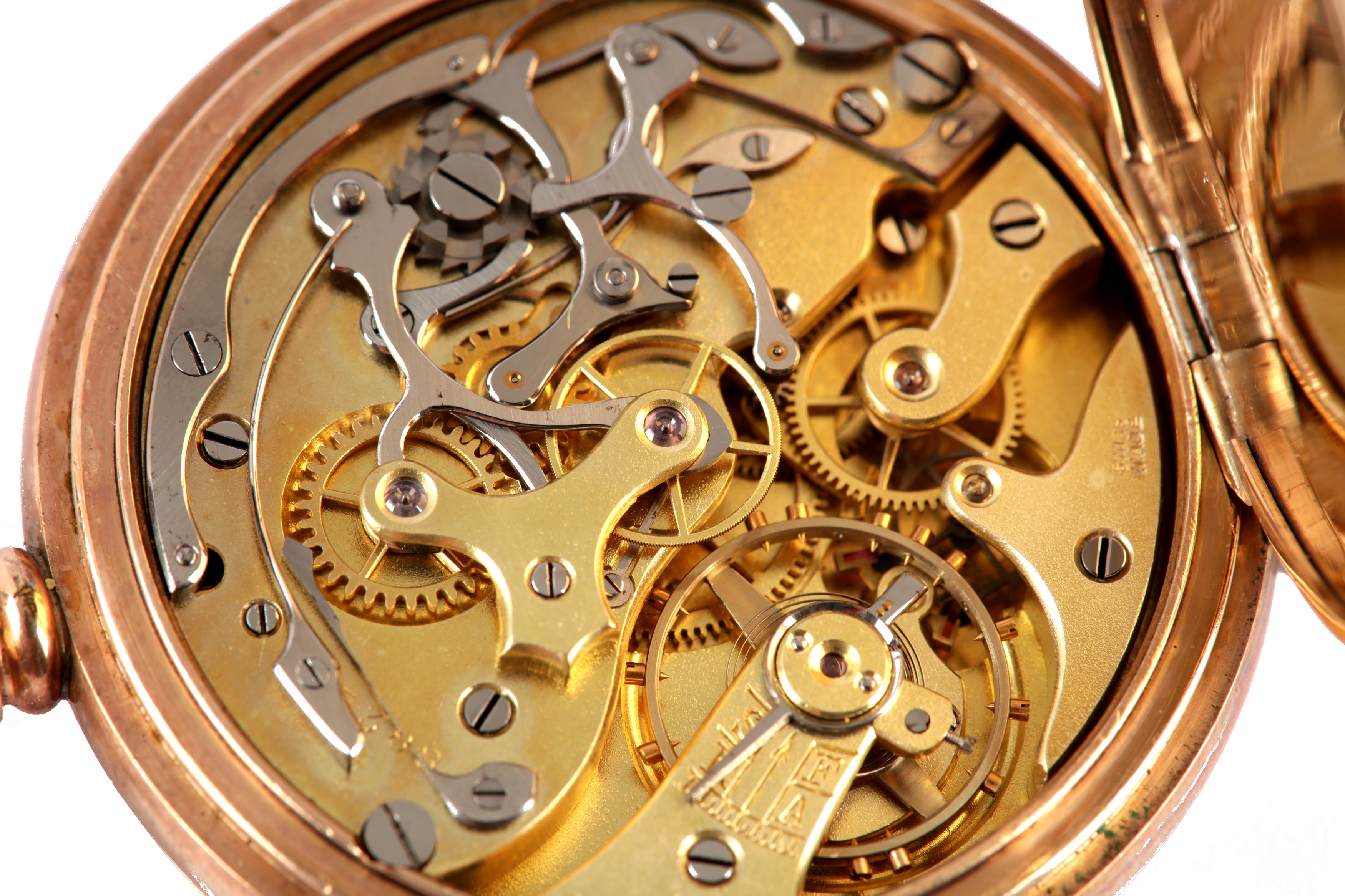 Lot 363 - OPEN FACE CHRONOGRAPH POCKET WATCH.