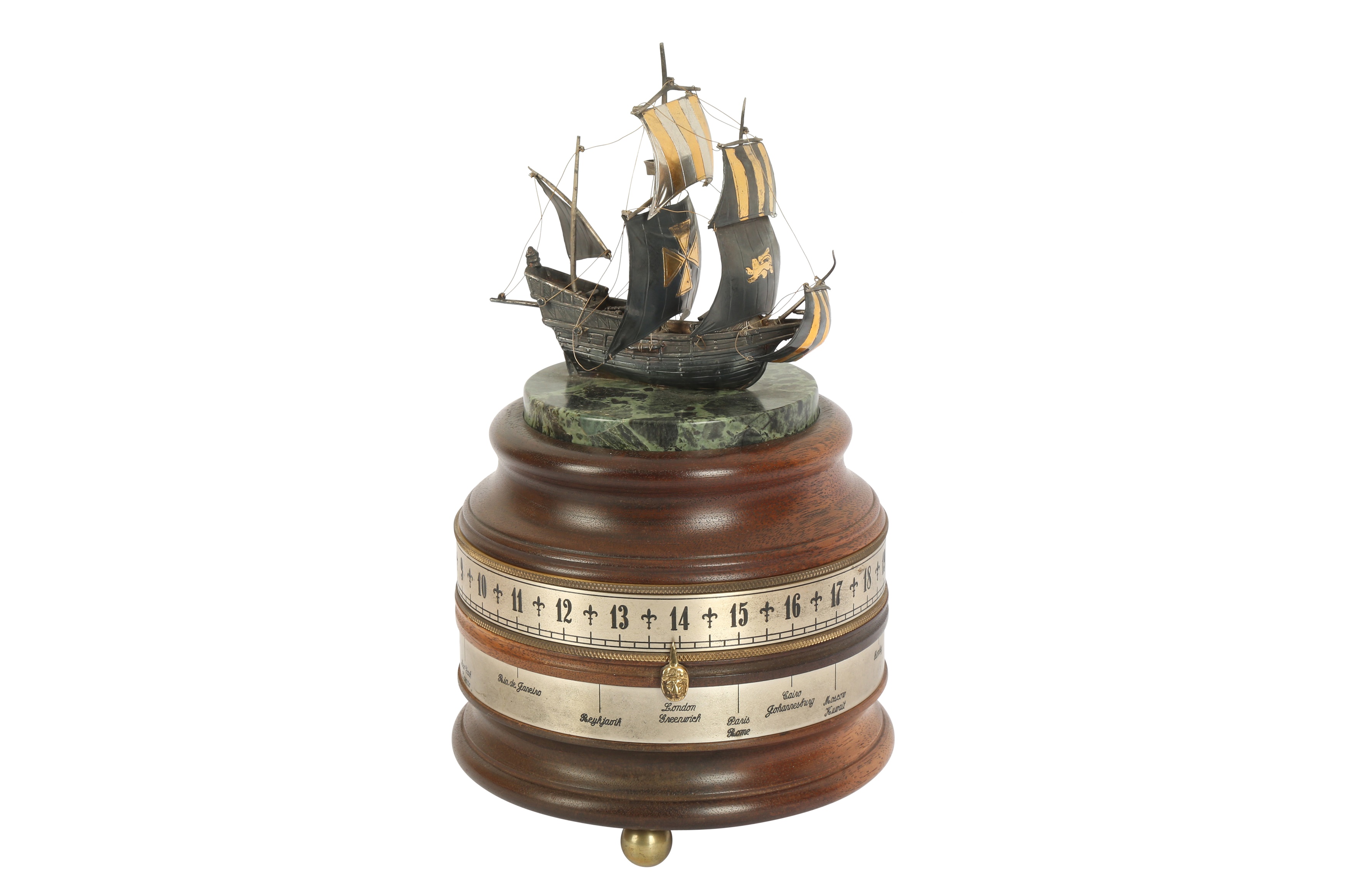 Lot 397 - A Mariners World presentation clock by the