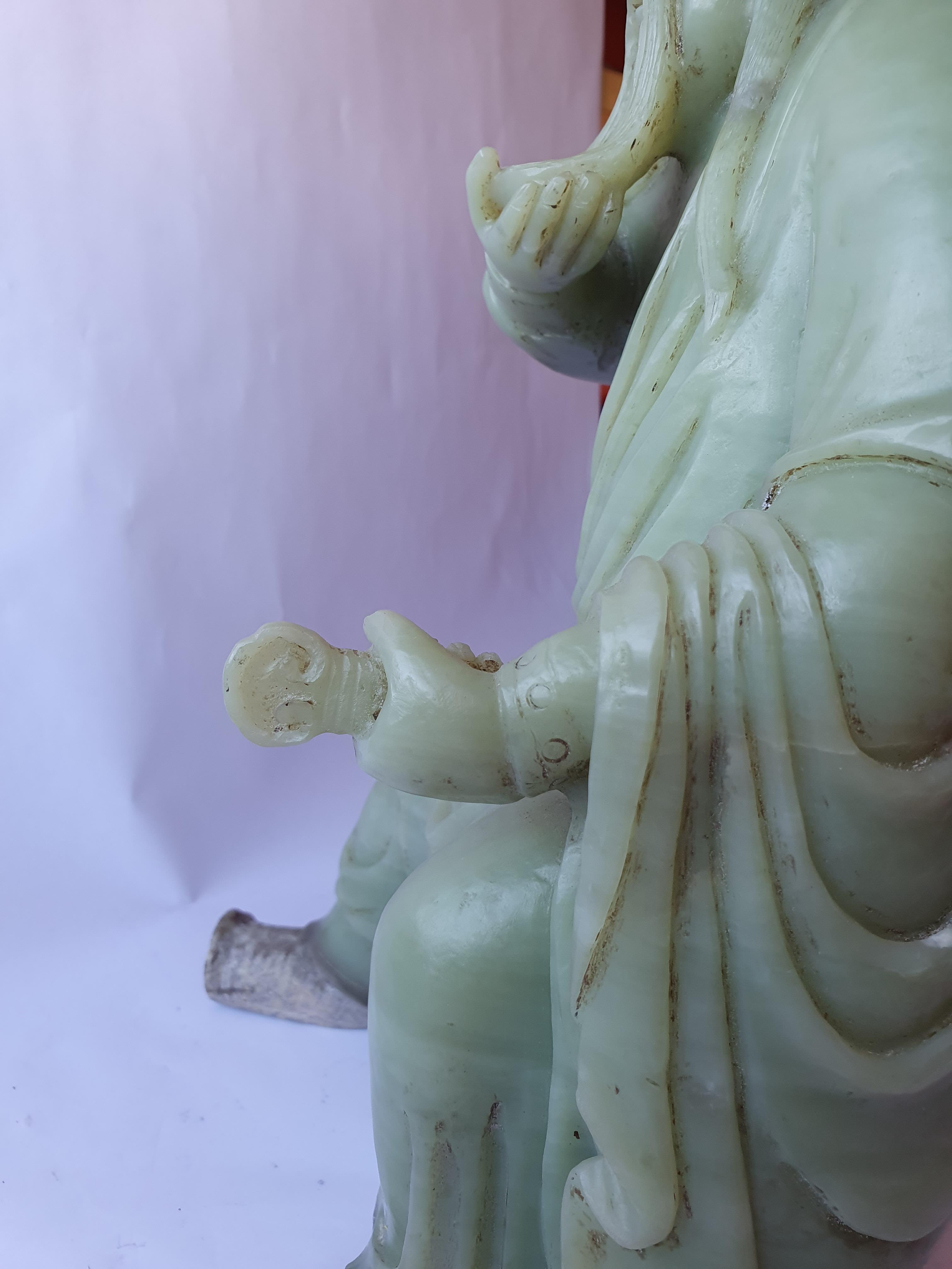 Lot 530 - TWO CHINESE JADE CARVINGS AND A STONE