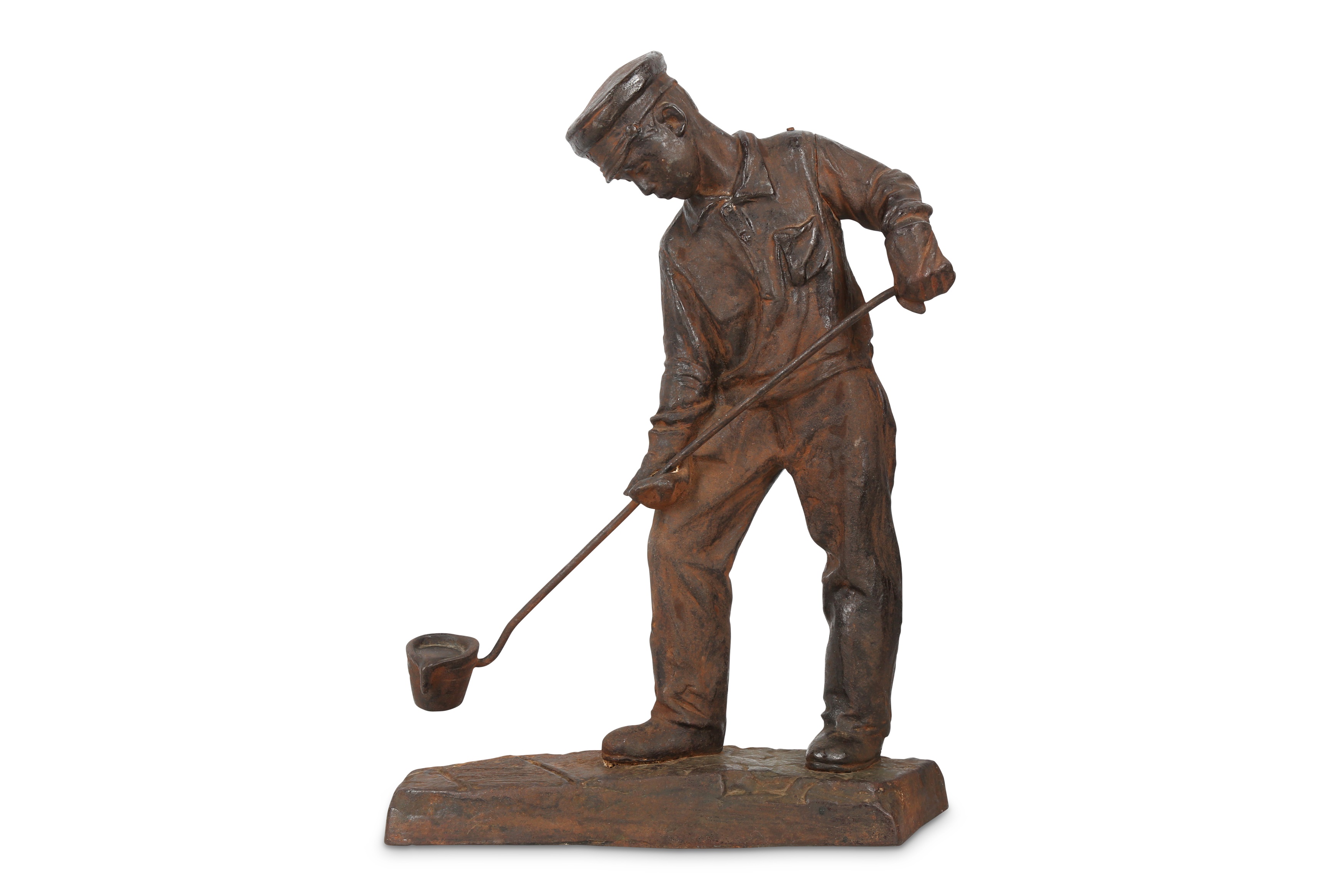 Lot 206 - A SOVIET RUSSIAN CAST IRON FIGURE OF A MAN