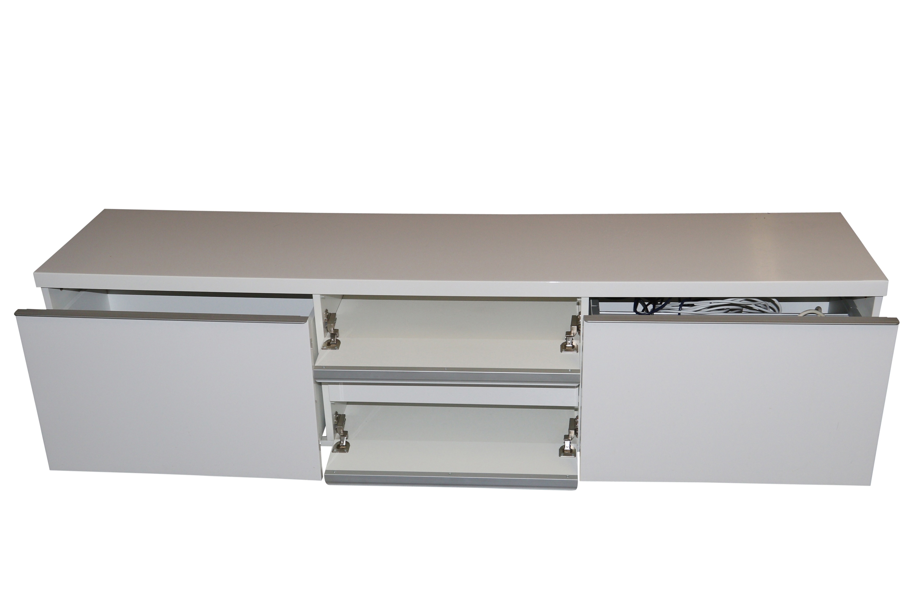 Lot 736 - A CONTEMPORARY LOW SIDEBOARD