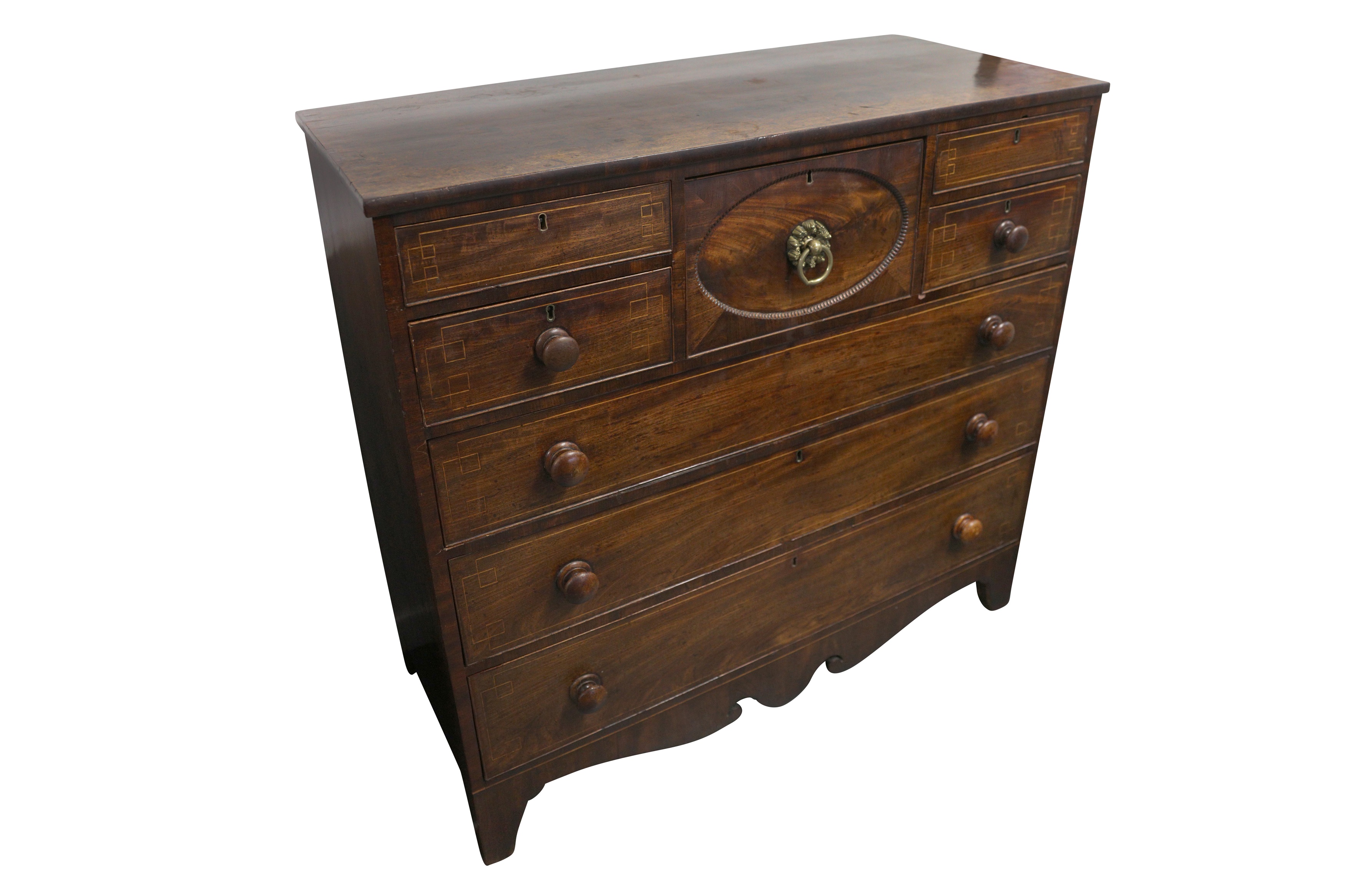 Lot 309 - A WILLIAM IV MAHOGANY SCOTTISH CHEST
