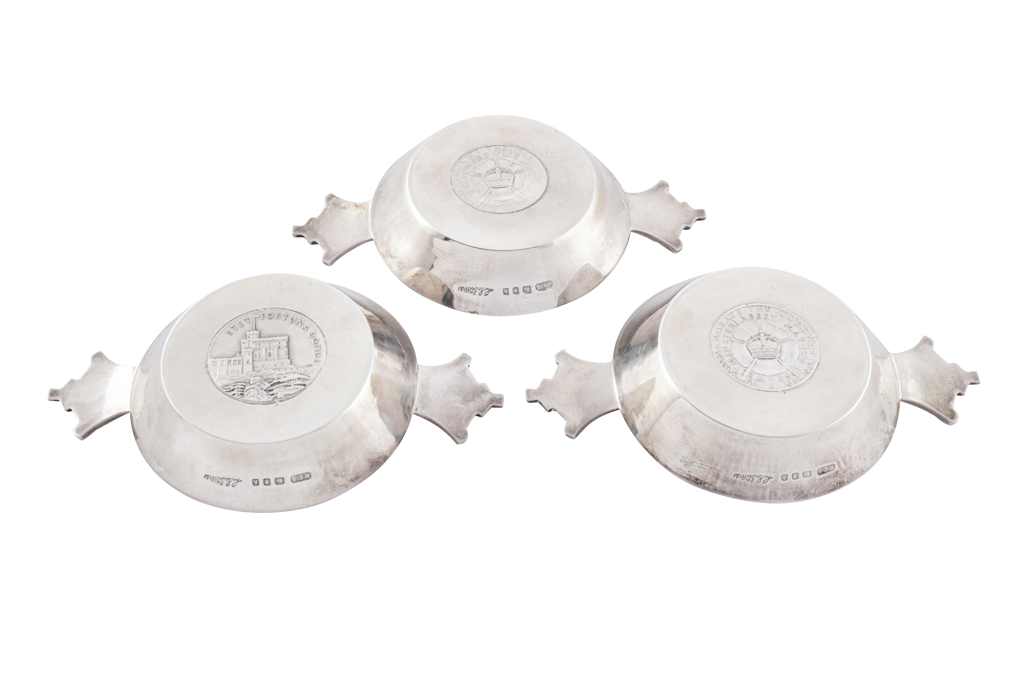 Lot 52 - A CASED SET OF GEORGE VI STERLING SILVER