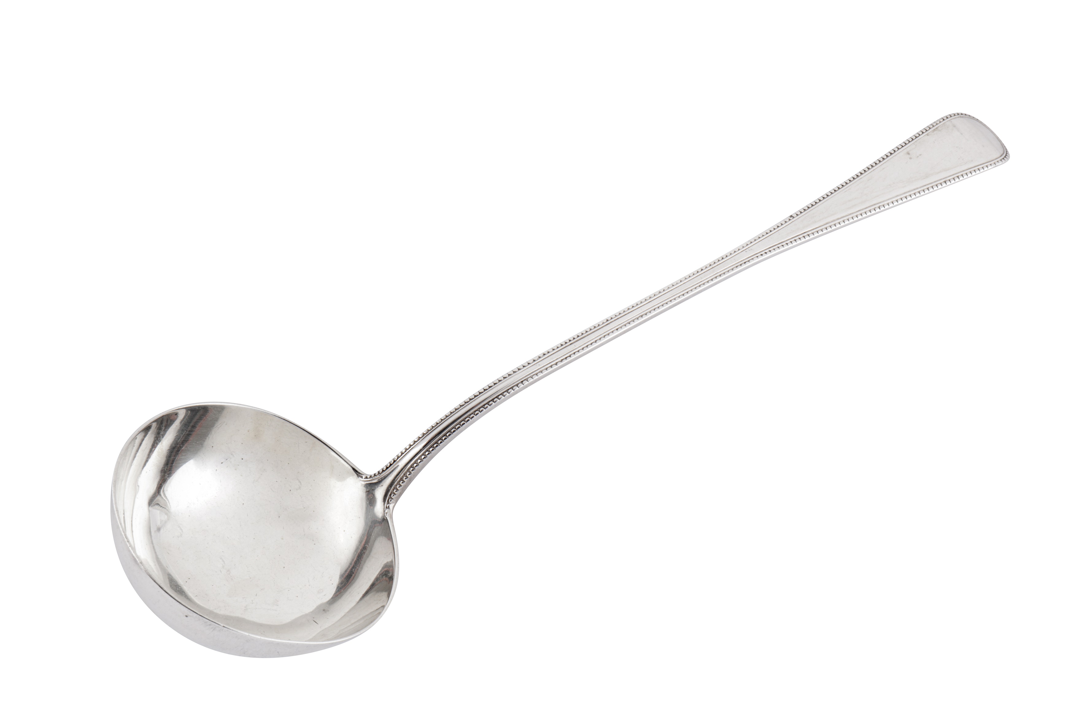 Lot 236 - A Victorian sterling silver soup ladle,