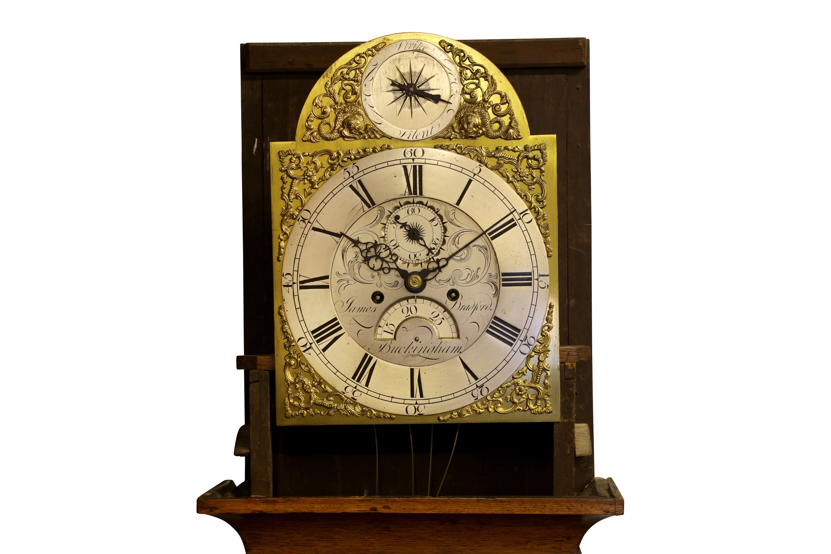 Lot 219 - A GEORGE III LATE 18TH CENTURY OAK LONGCASE