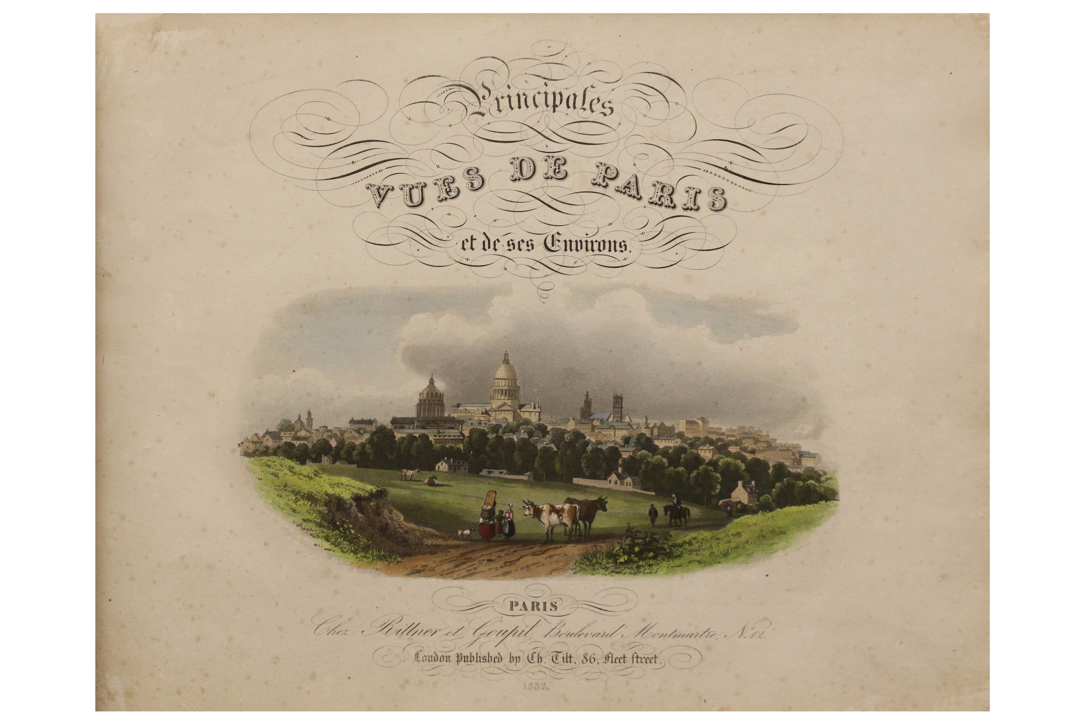 Lot 1158 - Paris. Principales Vues de Paris, 1832