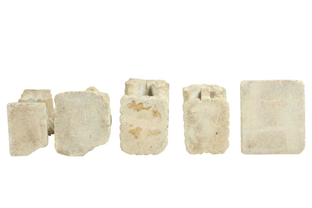 Lot 152 - A GROUP OF FIVE MEDIEVAL STYLE CARVED