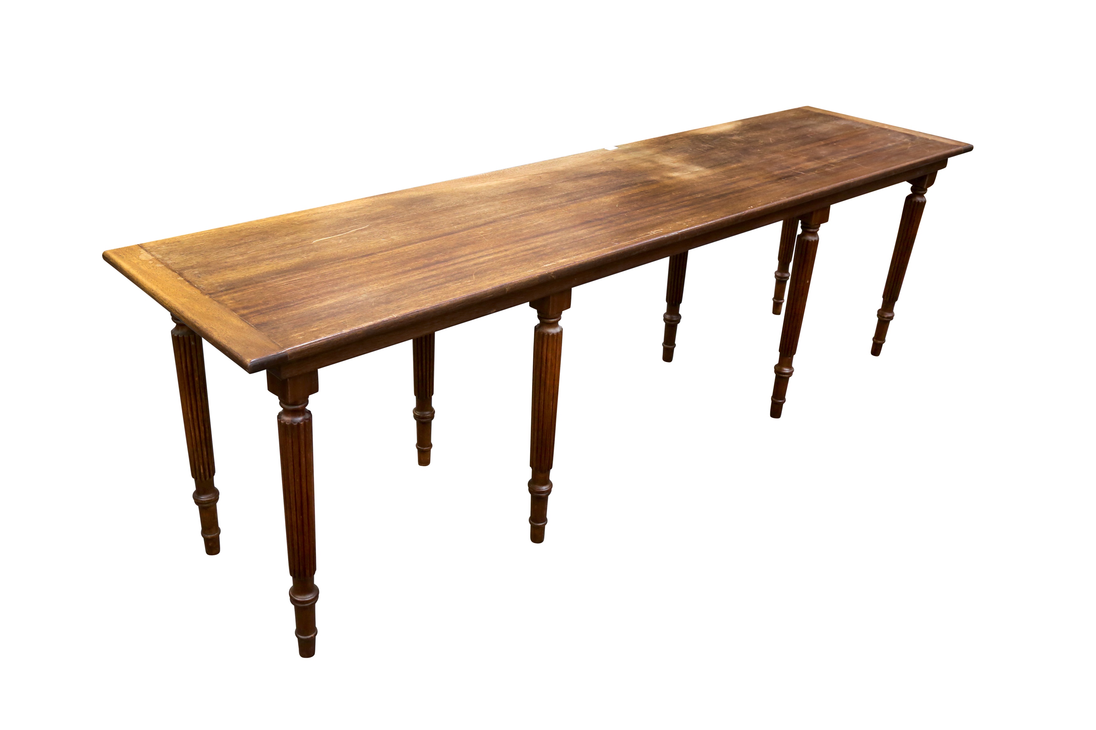 Lot 60 - A RECTANGULAR BREAKFRONT SERVING TABLE, IN