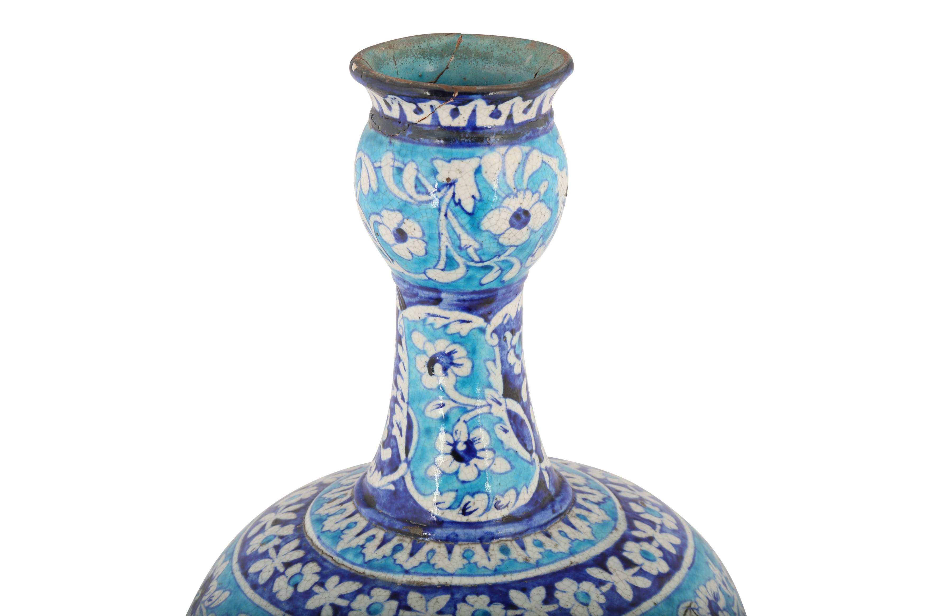 Lot 83 - A LARGE MULTAN BLUE AND TURQUOISE POTTERY