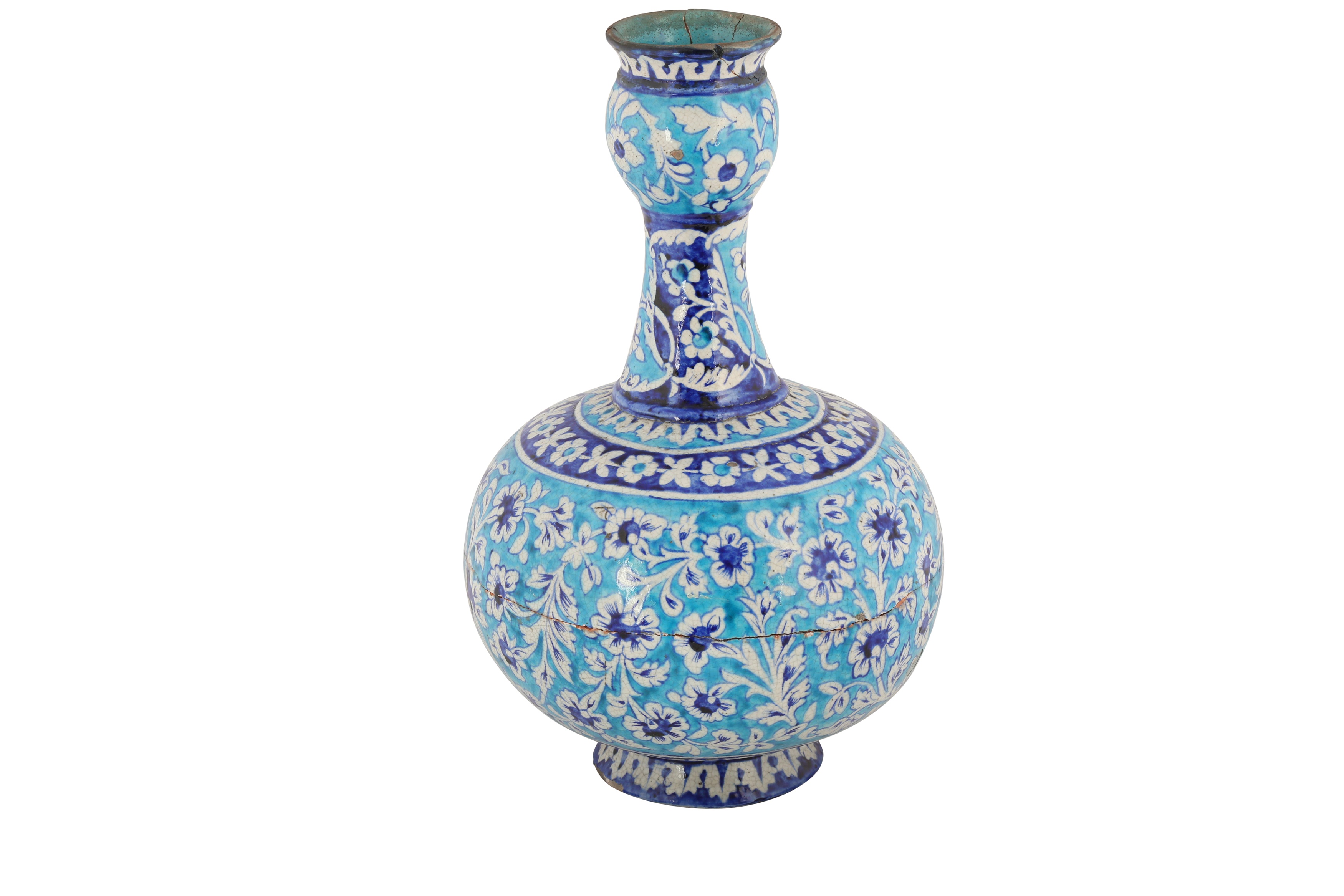 Lot 83 - A LARGE MULTAN BLUE AND TURQUOISE POTTERY