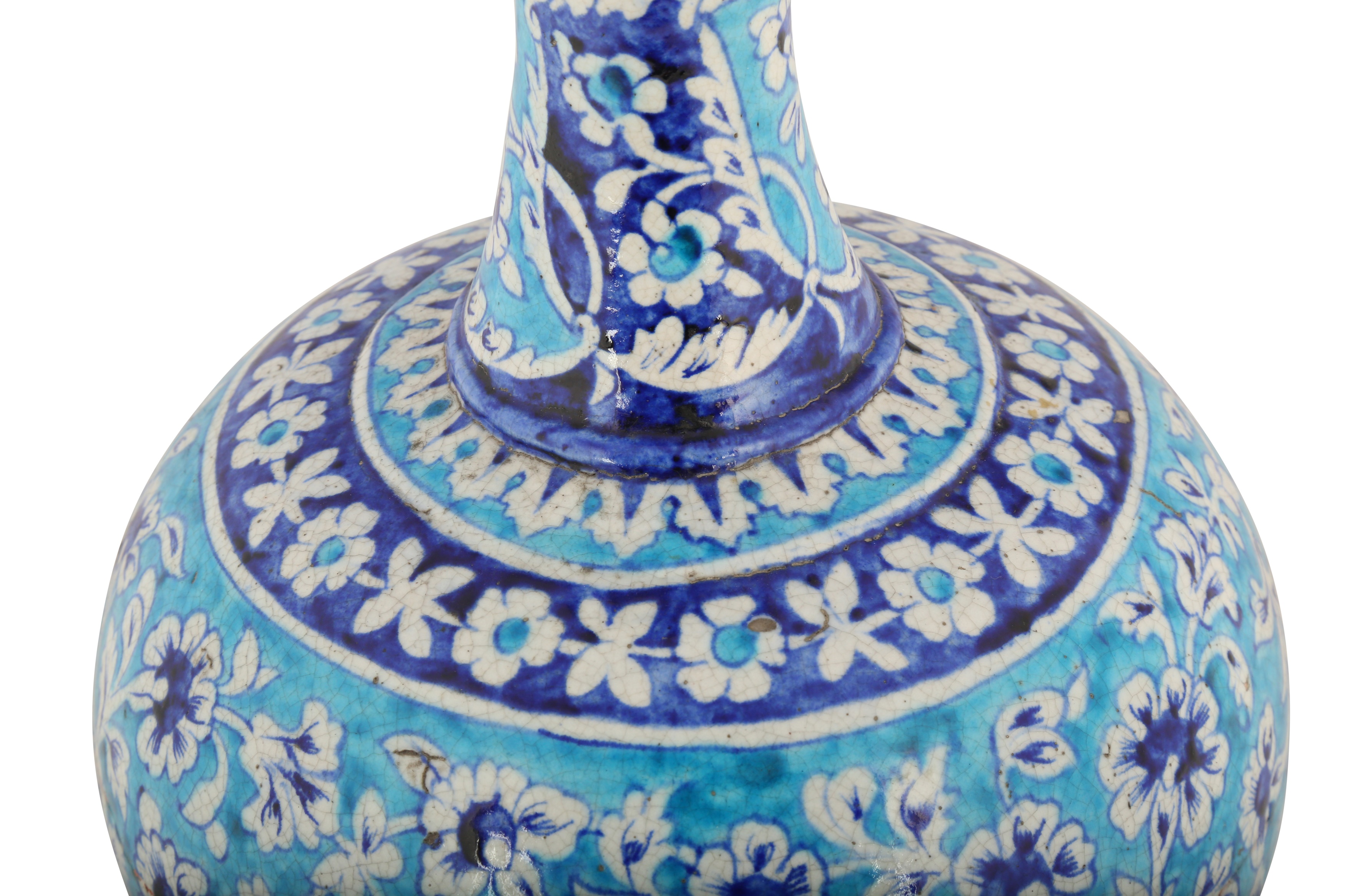 Lot 83 - A LARGE MULTAN BLUE AND TURQUOISE POTTERY