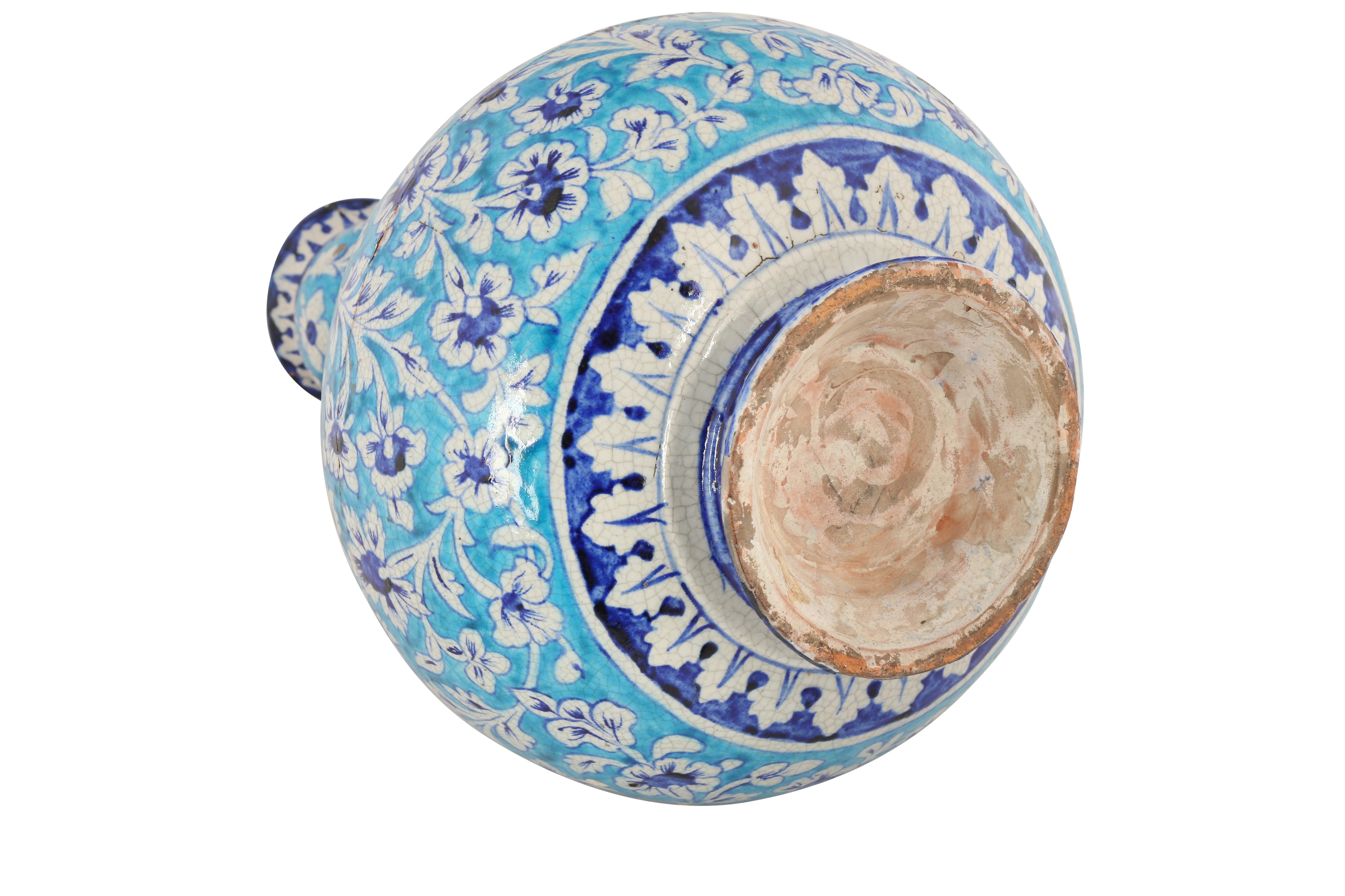 Lot 83 - A LARGE MULTAN BLUE AND TURQUOISE POTTERY