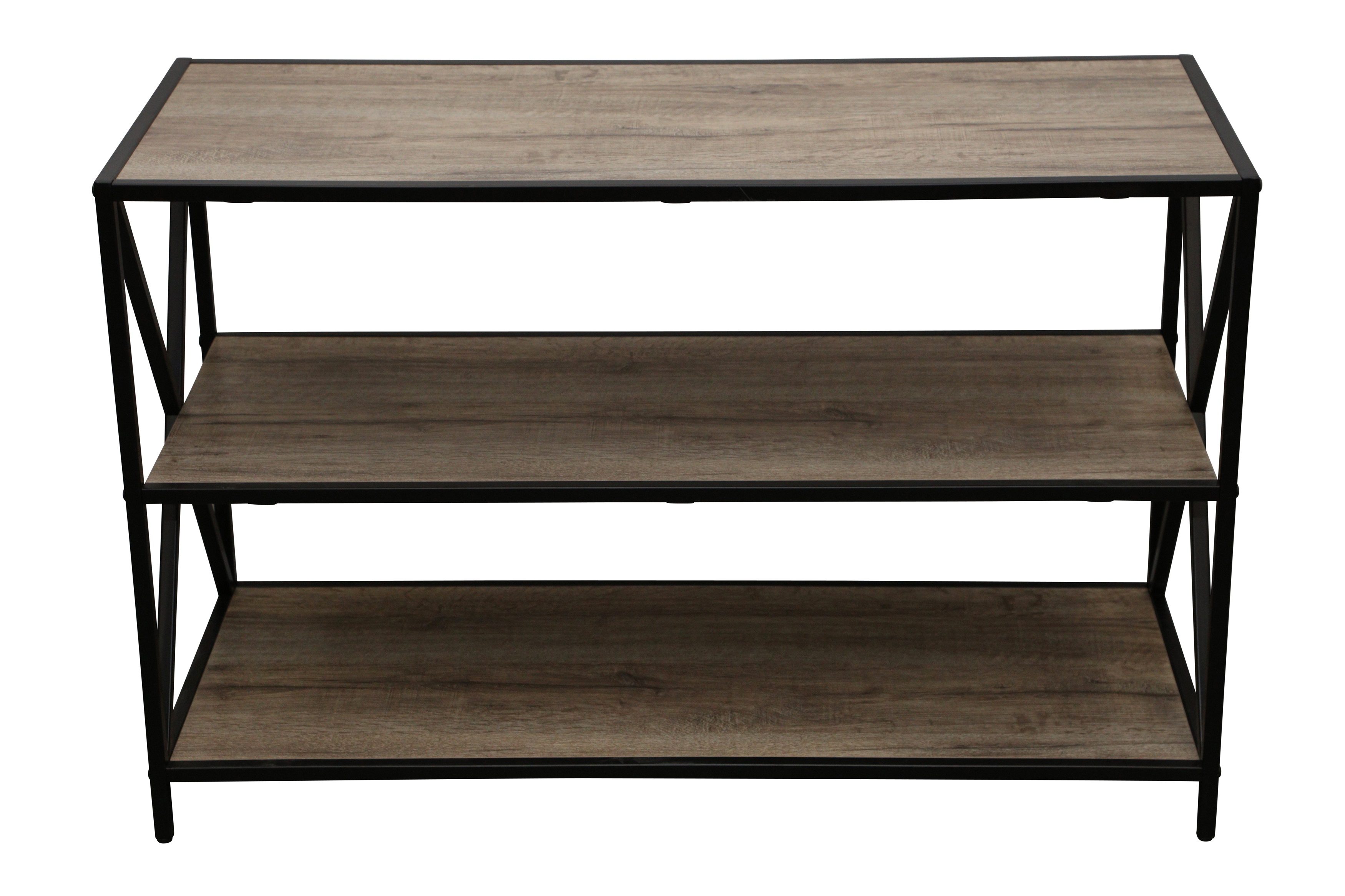 Lot 60 - A CONTEMPORARY THREE TIER SIDE TABLE