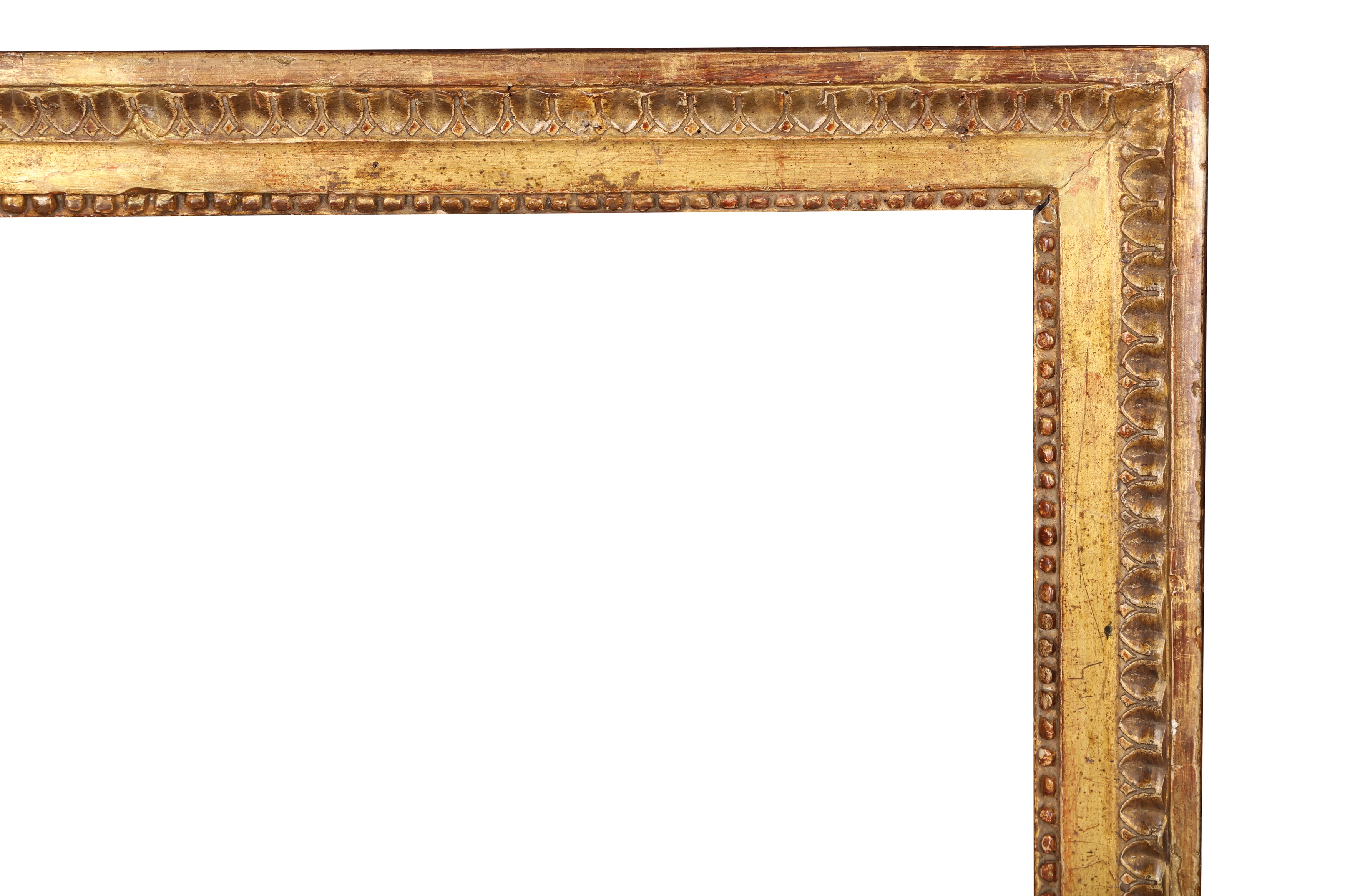 Lot 196 - AN ENGLISH 18/19TH CENTURY CARVED AND GILDED