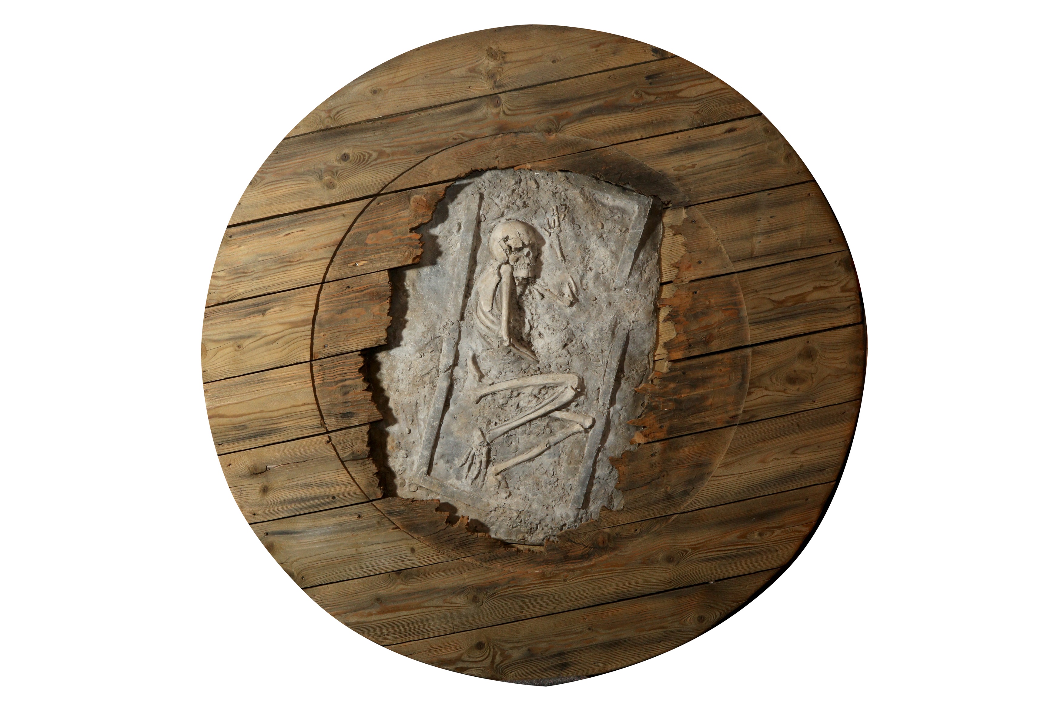 Lot 85 - AN UNUSUAL WOOD AND FIBREGLASS GRAVE DINING