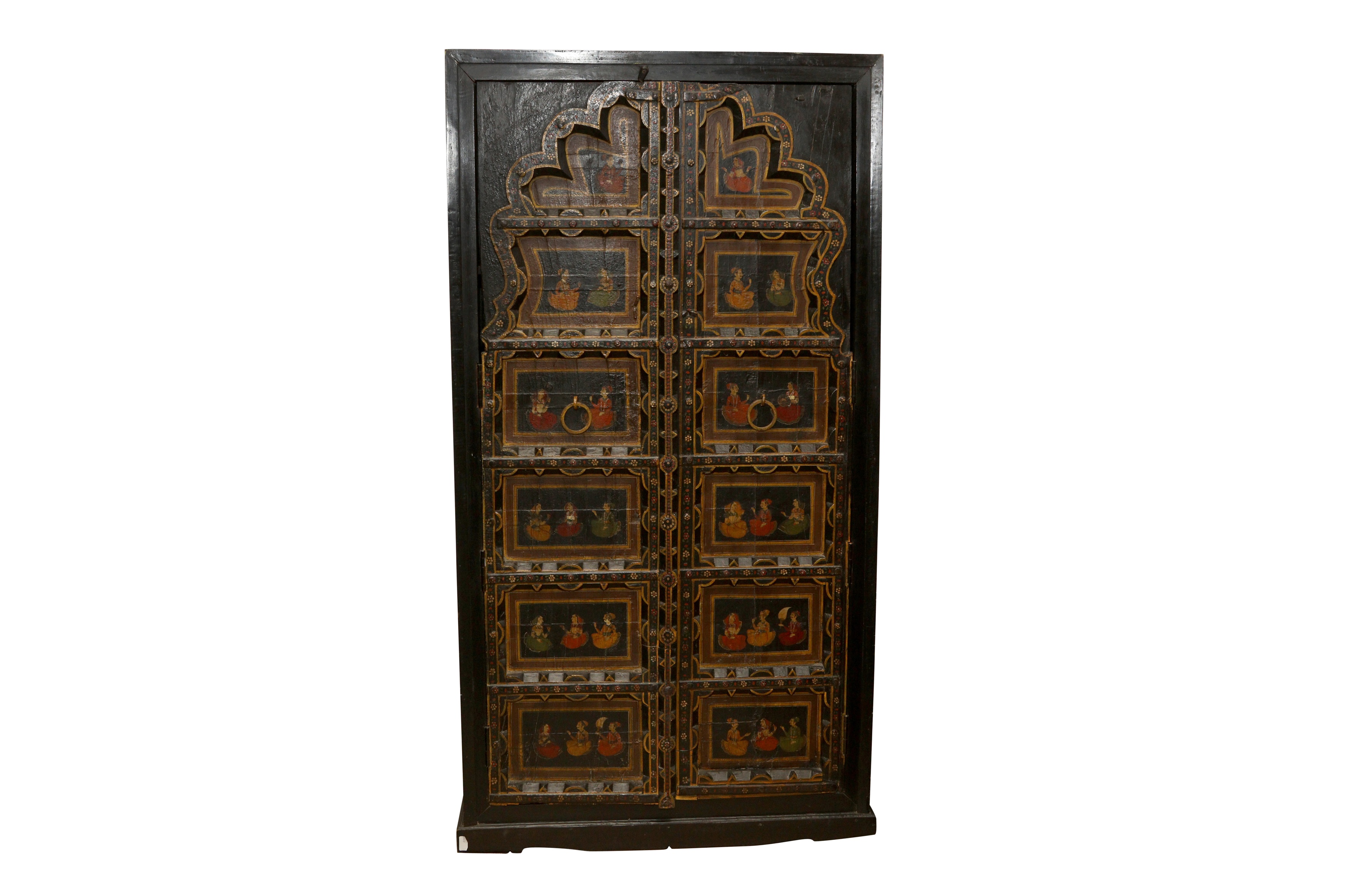 Lot 140 - A PAIR OF INDIAN WINDOW SHUTTERS