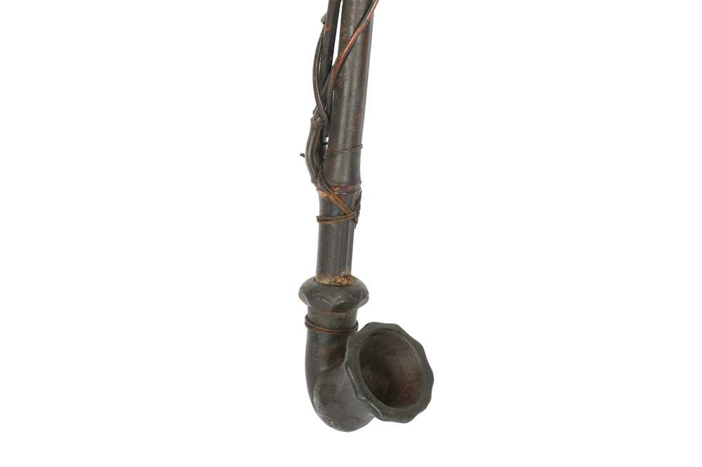 Lot 317 - AN UNUSUAL OTTOMAN SMOKING PIPE (CHIBOUK)