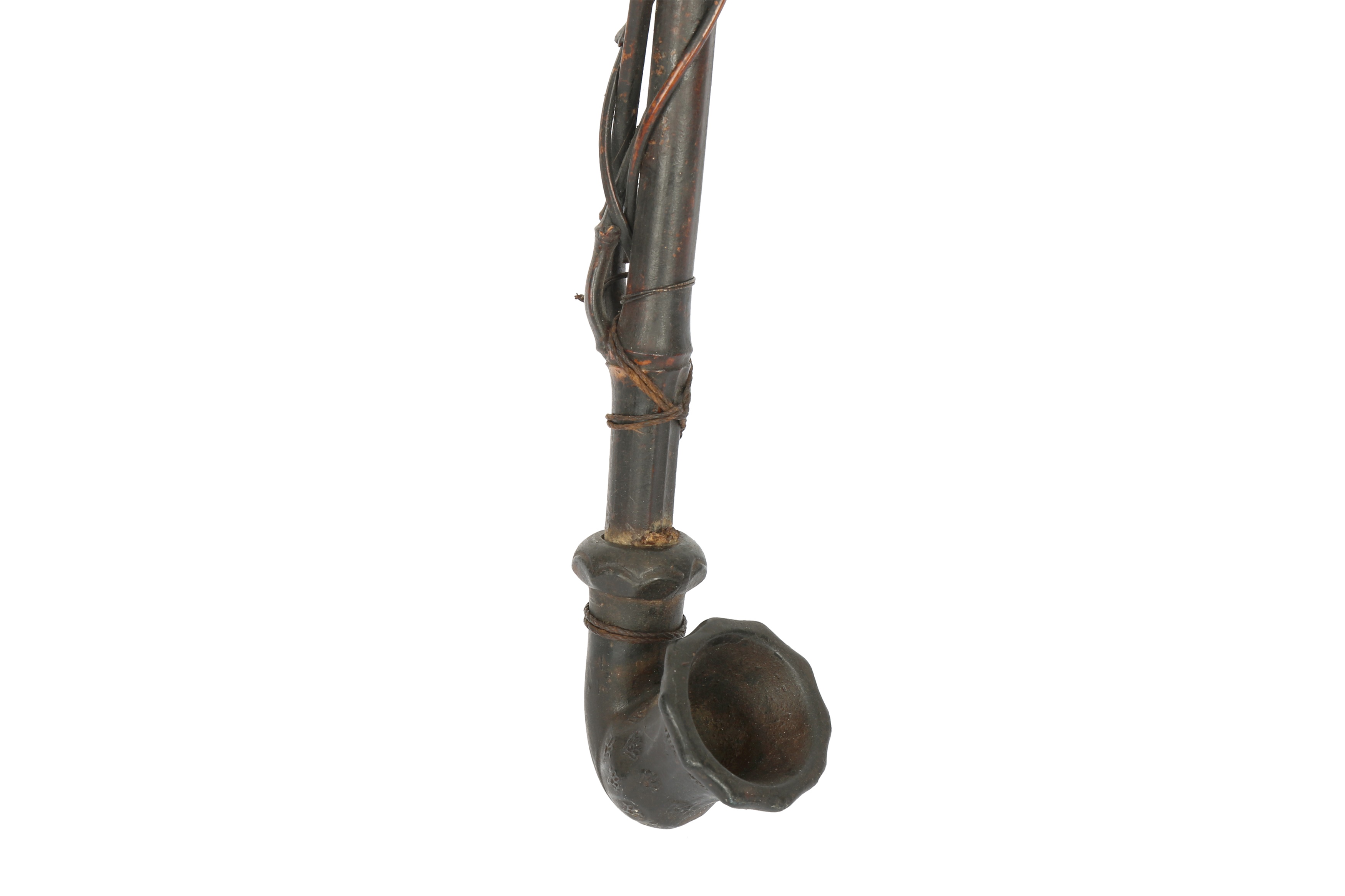 Lot 317 - AN UNUSUAL OTTOMAN SMOKING PIPE (CHIBOUK)