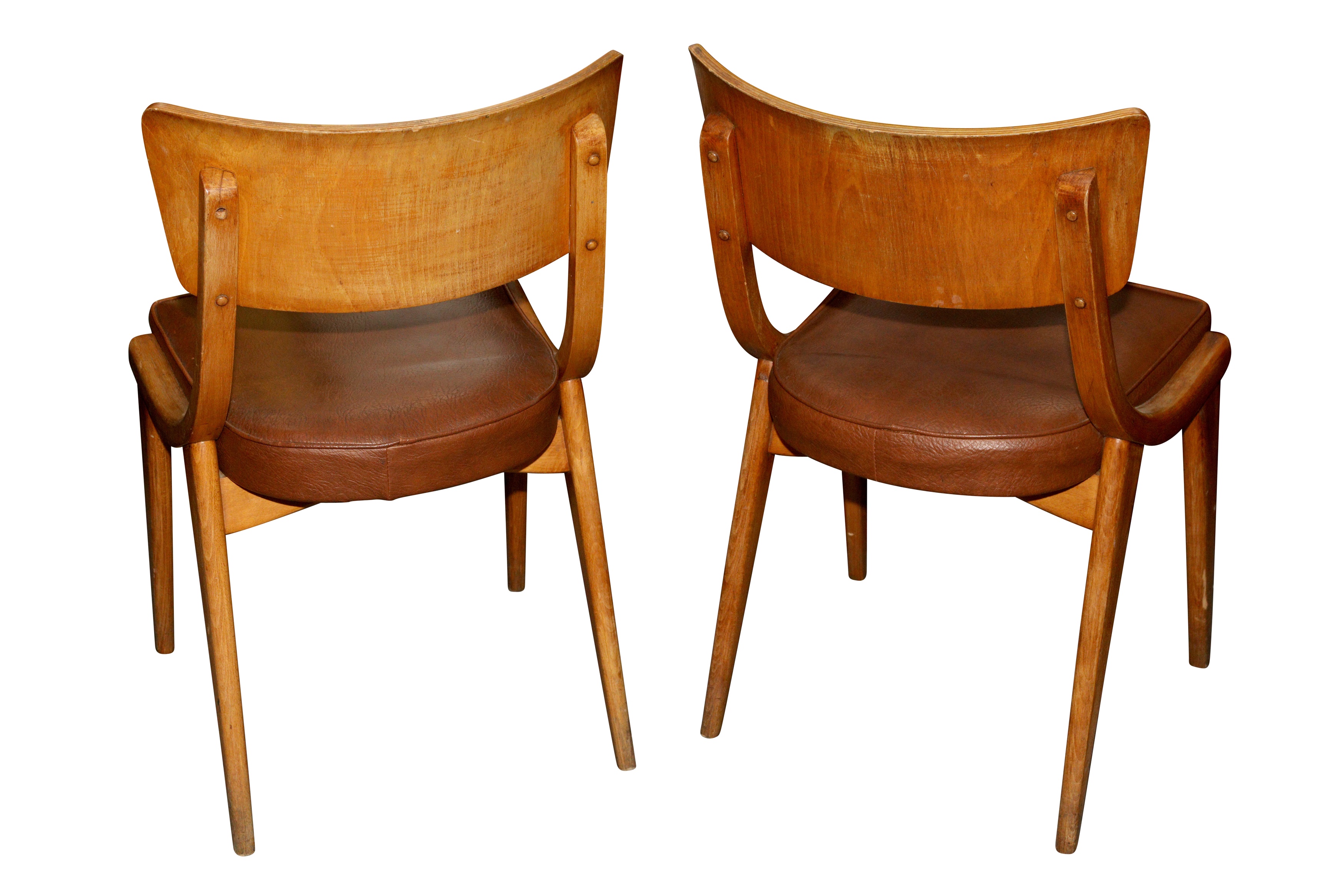 Lot 495 - BENCHAIRS OF STOE, TWO PAIRS OF SIDE CHAIRS,