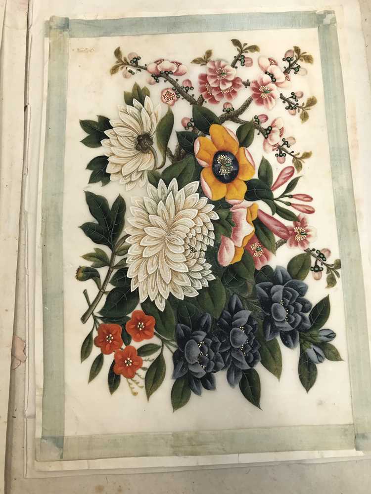 Lot 418 - EIGHT CHINESE PITH PAPER PAINTINGS.