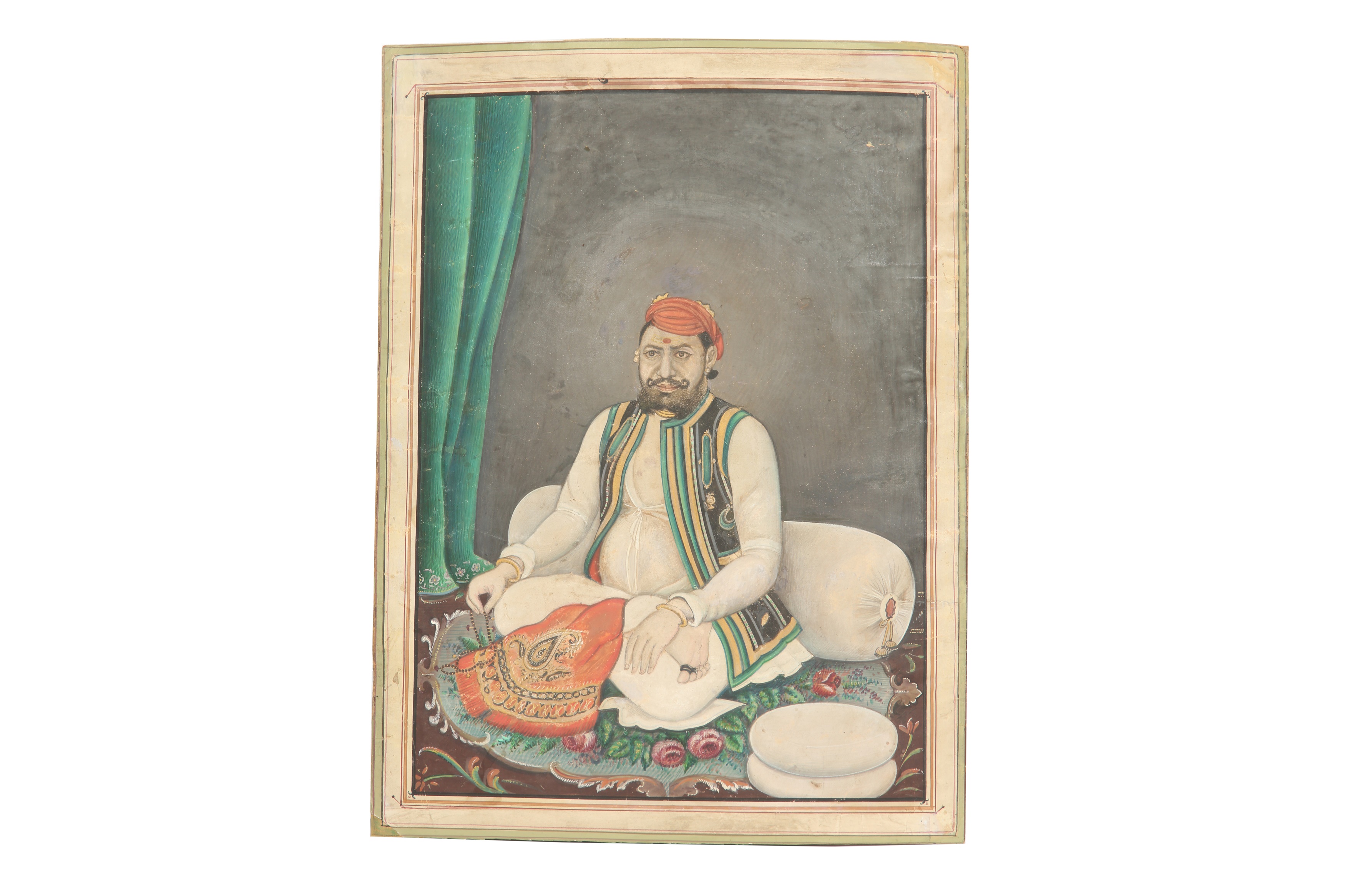 Lot 84 - FIVE SEATED PORTRAITS OF SAWAI RAM SINGH II,