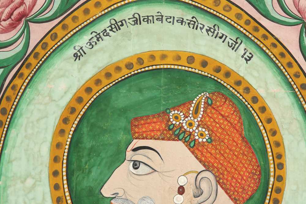 Lot 91 - TWO PROFILE PORTRAITS OF INDIAN RULERS