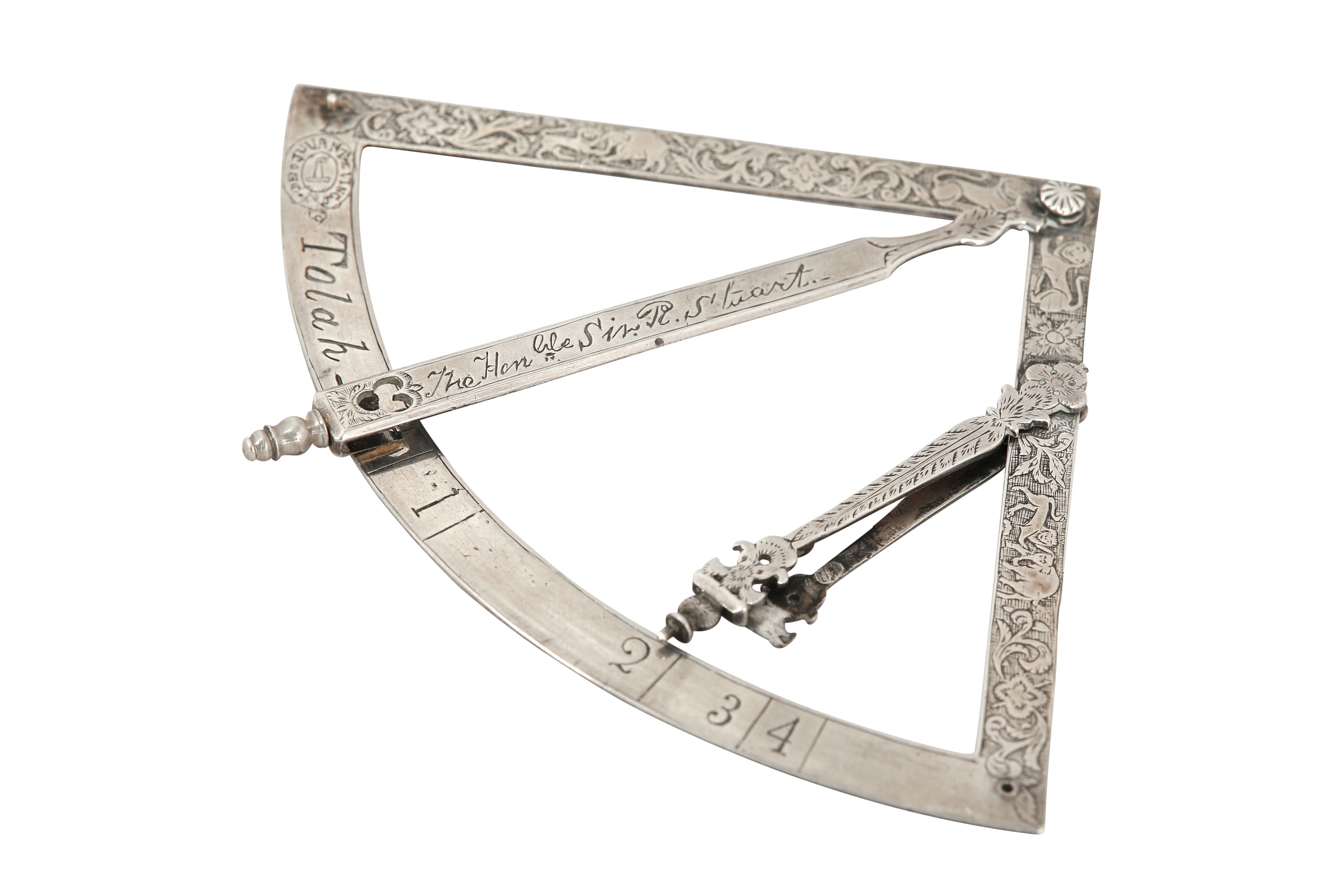 Lot 362 - A FINELY ENGRAVED SILVER TOLA (VEDIC UNIT)