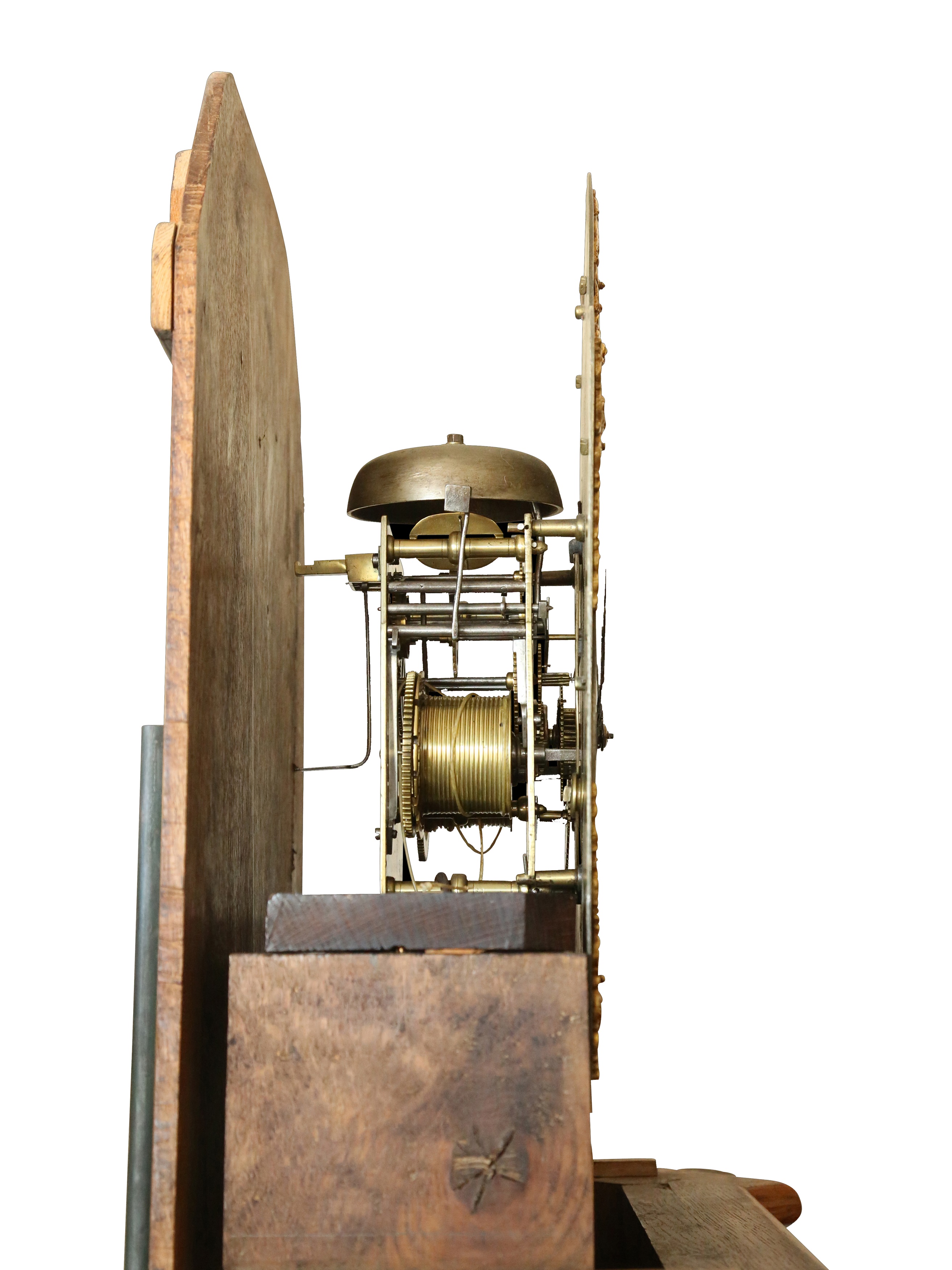 Lot 308 - AN EARLY 18TH CENTURY LONGCASE CLOCK