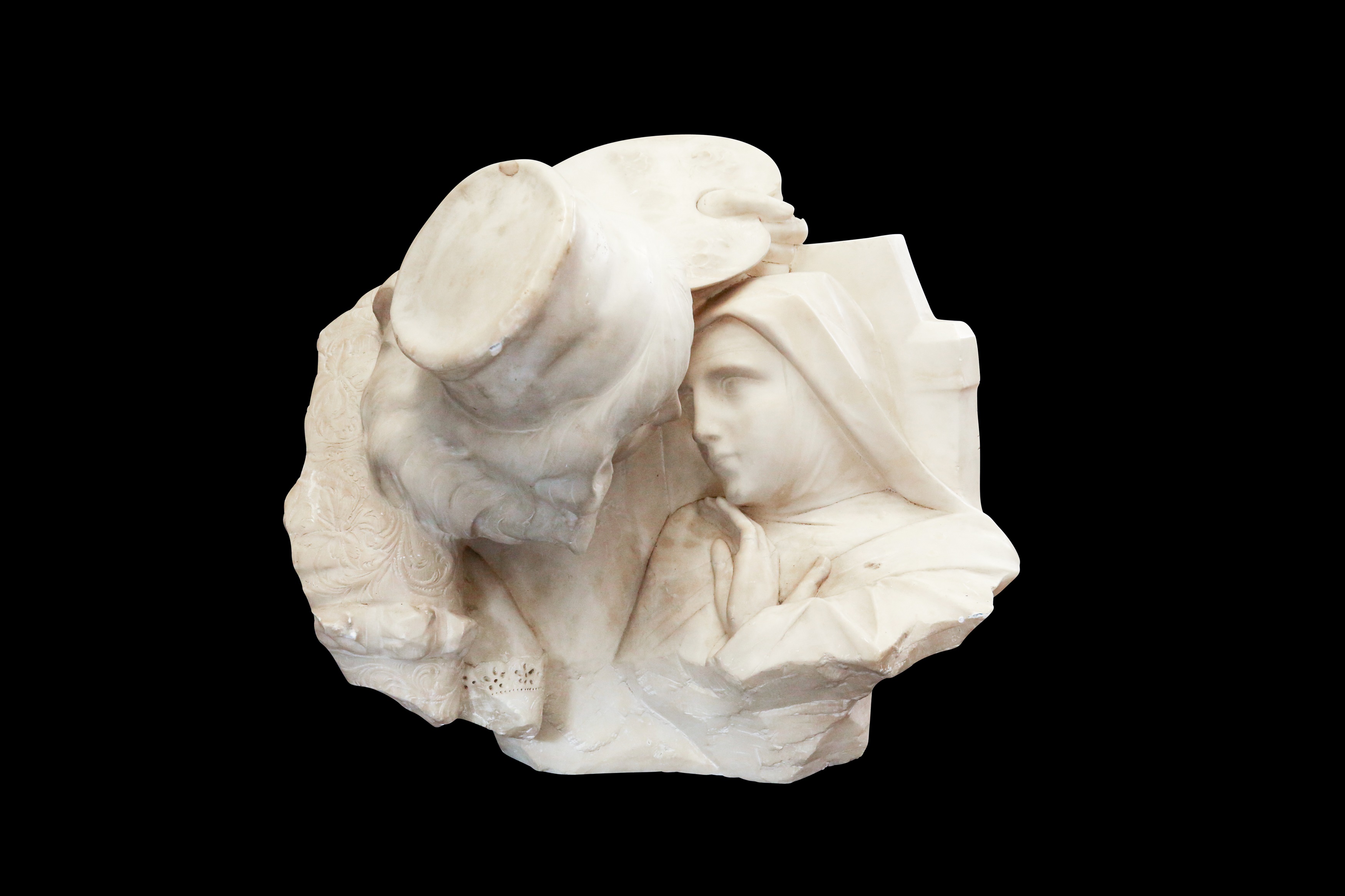 Lot 133 - A LATE 19TH CENTURY ITALIAN ALABASTER GROUP