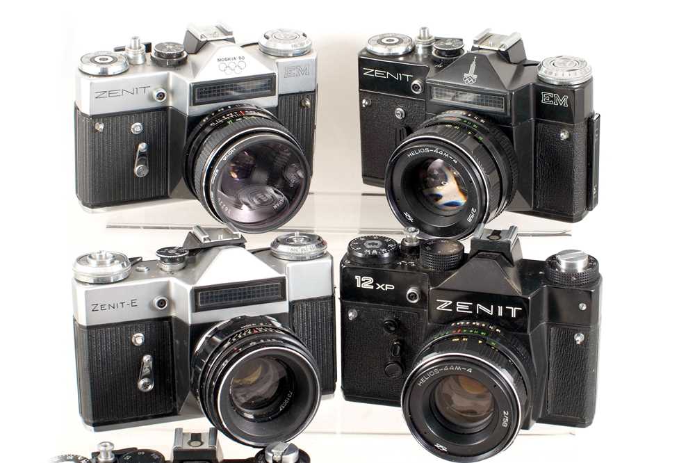 Lot 253 - Group of Six Zenit Cameras.