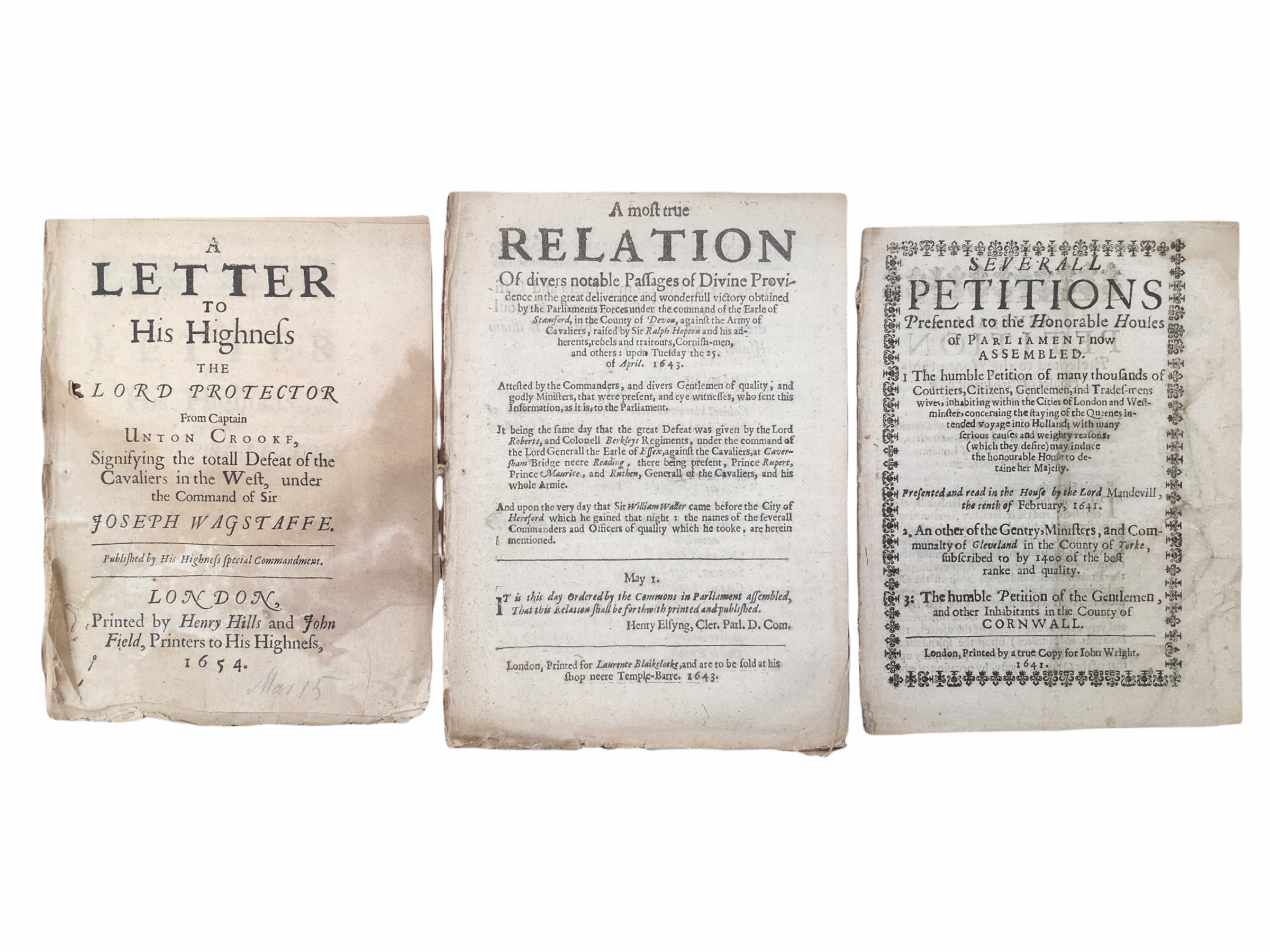 Lot 531 - c.17th. Pamphlets.