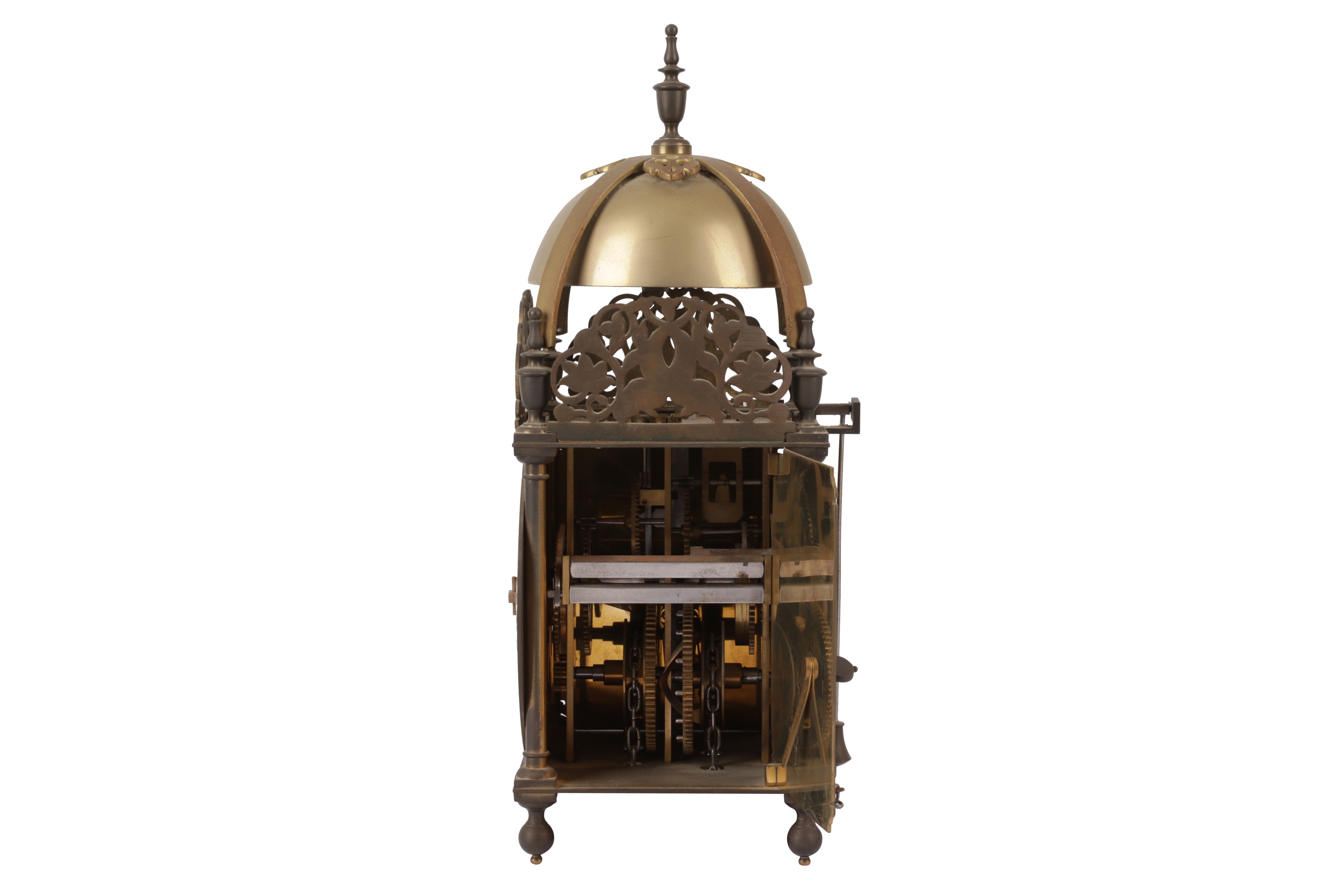 Lot 69 - A BRASS LANTERN CLOCK, IN THE 17TH CENTURY