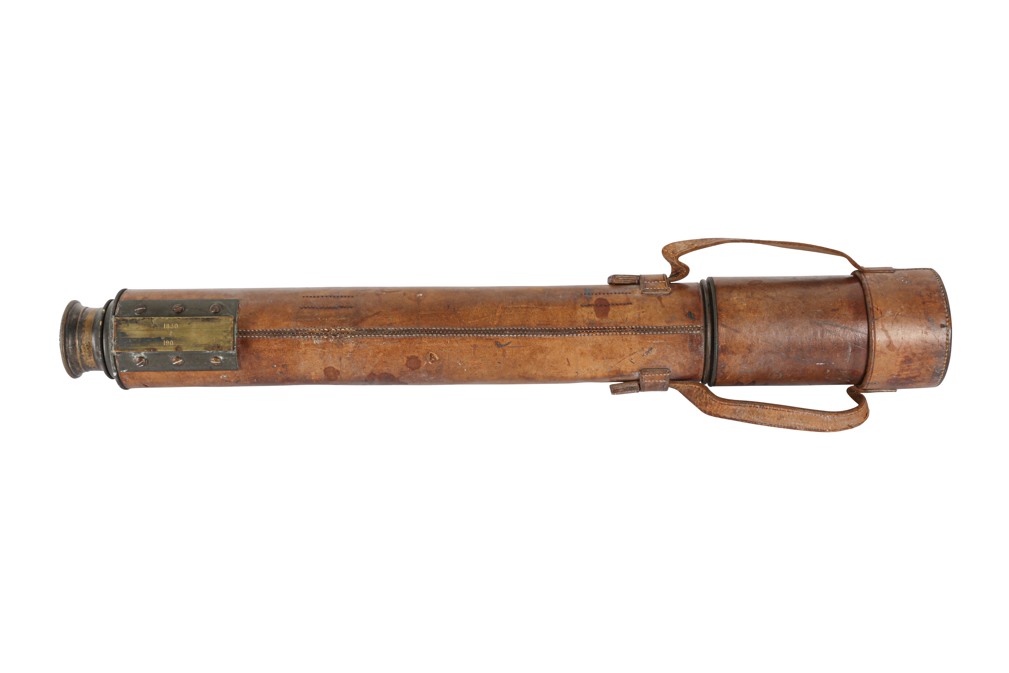 Lot 537 - AN EARLY 20TH CENTURY MILITARY TELESCOPE BY