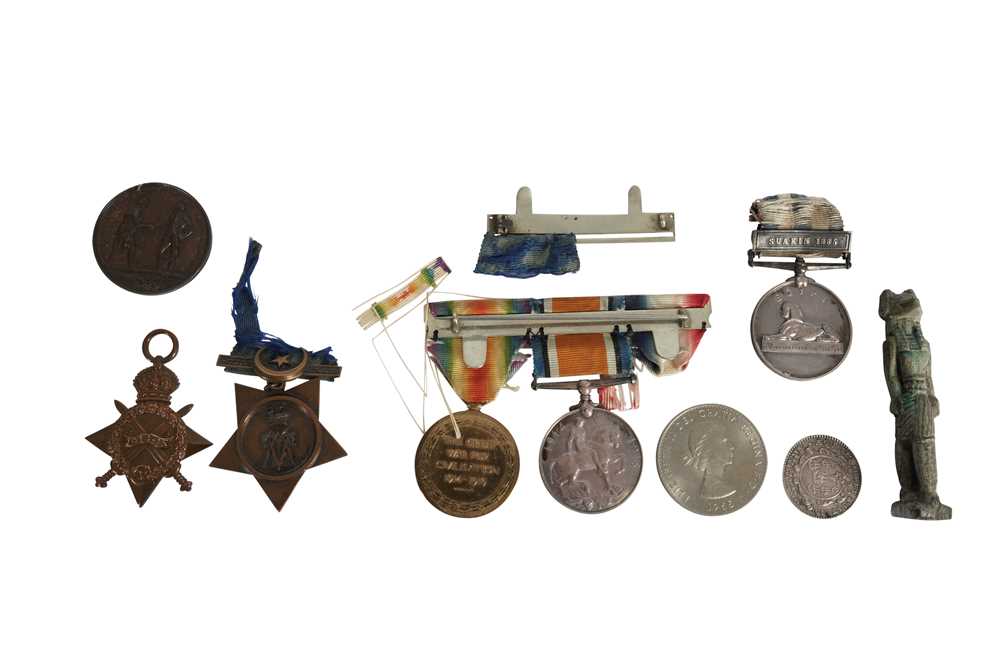 Lot 947 - A WORLD WAR I MEDAL GROUP AWARDED TO