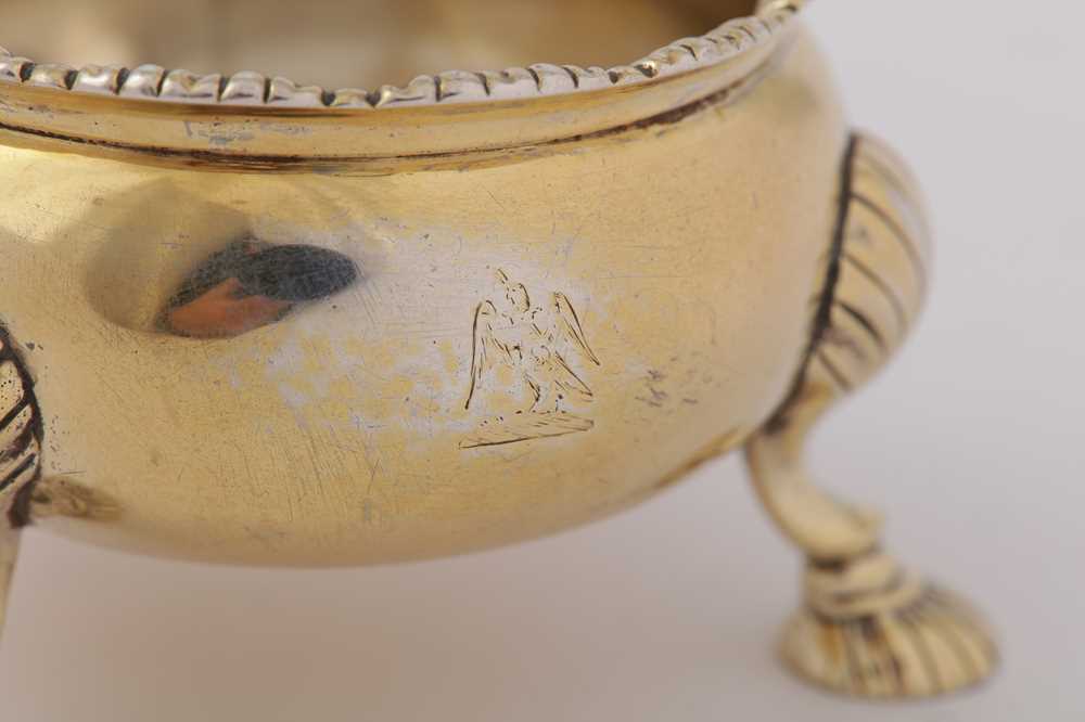 Lot 628 - A George III sterling silver gilt salt,