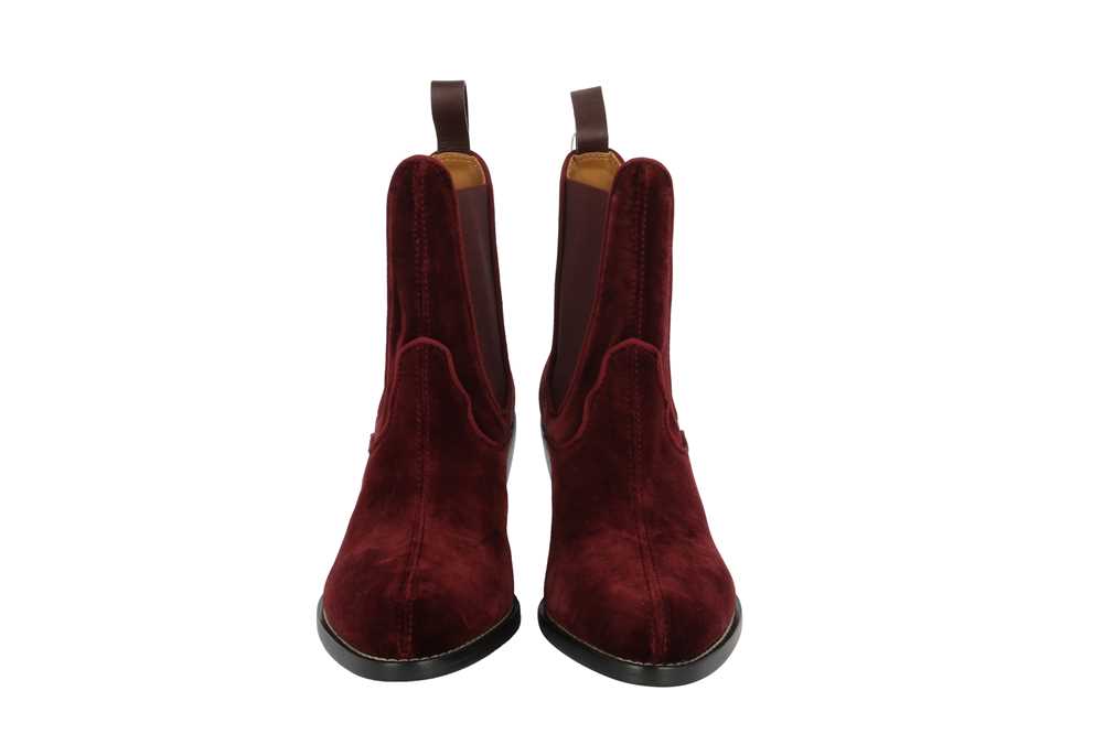 Lot 68 - Chloe Merlot Western Ankle Boot - Size 38.5