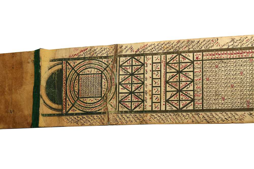Lot 332 - AN OTTOMAN CALENDAR SCROLL FOR THE YEAR 1281