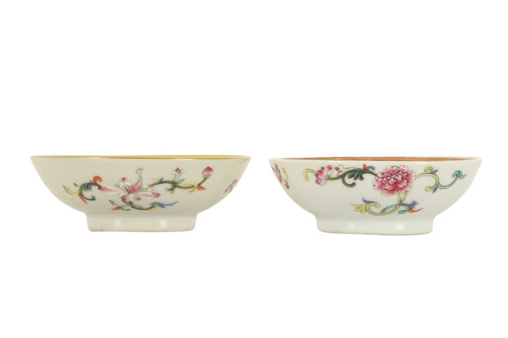 Lot 405 - TWO CHINESE 'BATS' SAUCER DISHES.