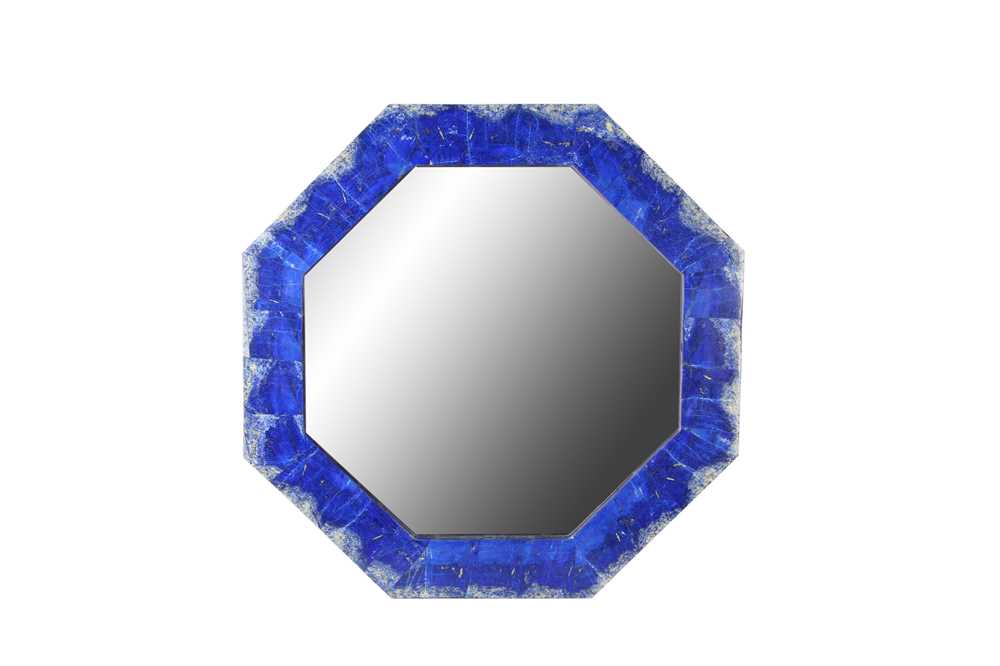Lot 332 - AN OCTAGONAL LAPIS LAZULI VENEERED WALL