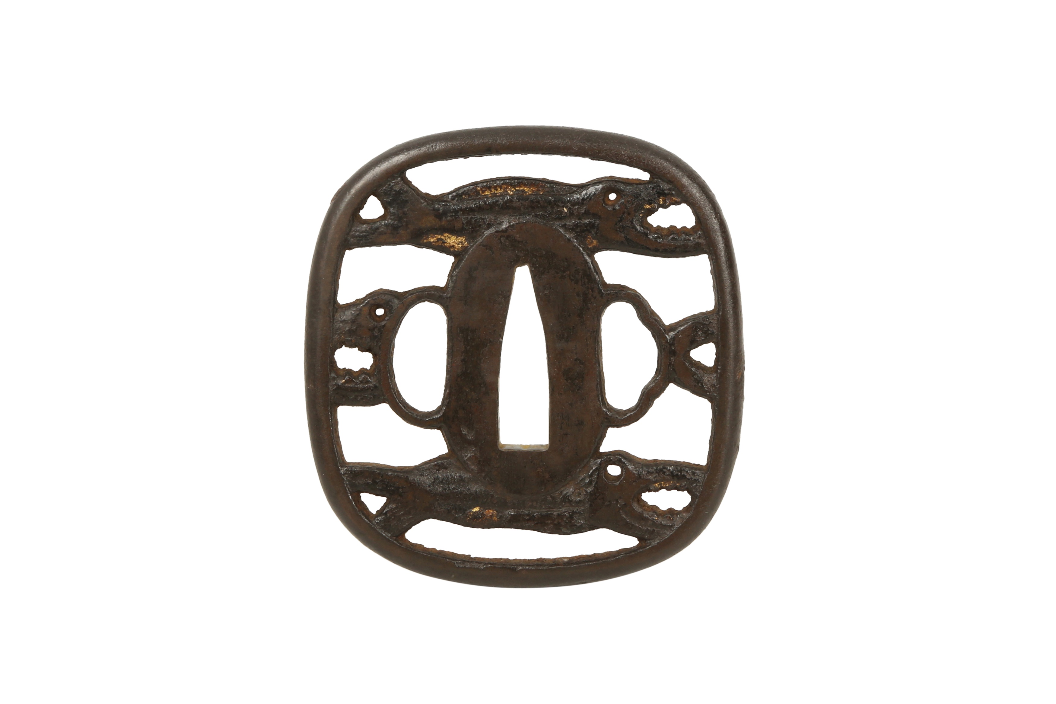Lot 506 - AN IRON SUKASHI TSUBA.