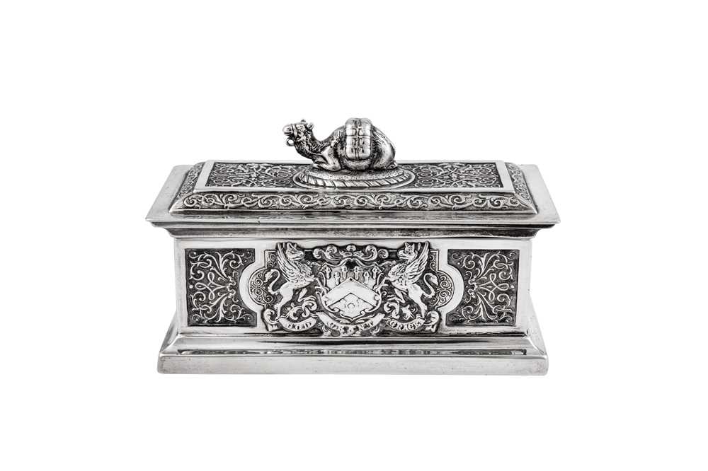 Lot 63 - A Victorian sterling silver commemorative box,
