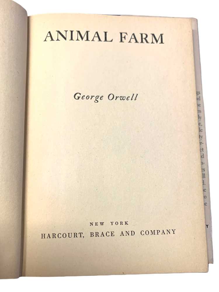 Lot 106 - Orwell: Animal Farm, 1st US edition 1946