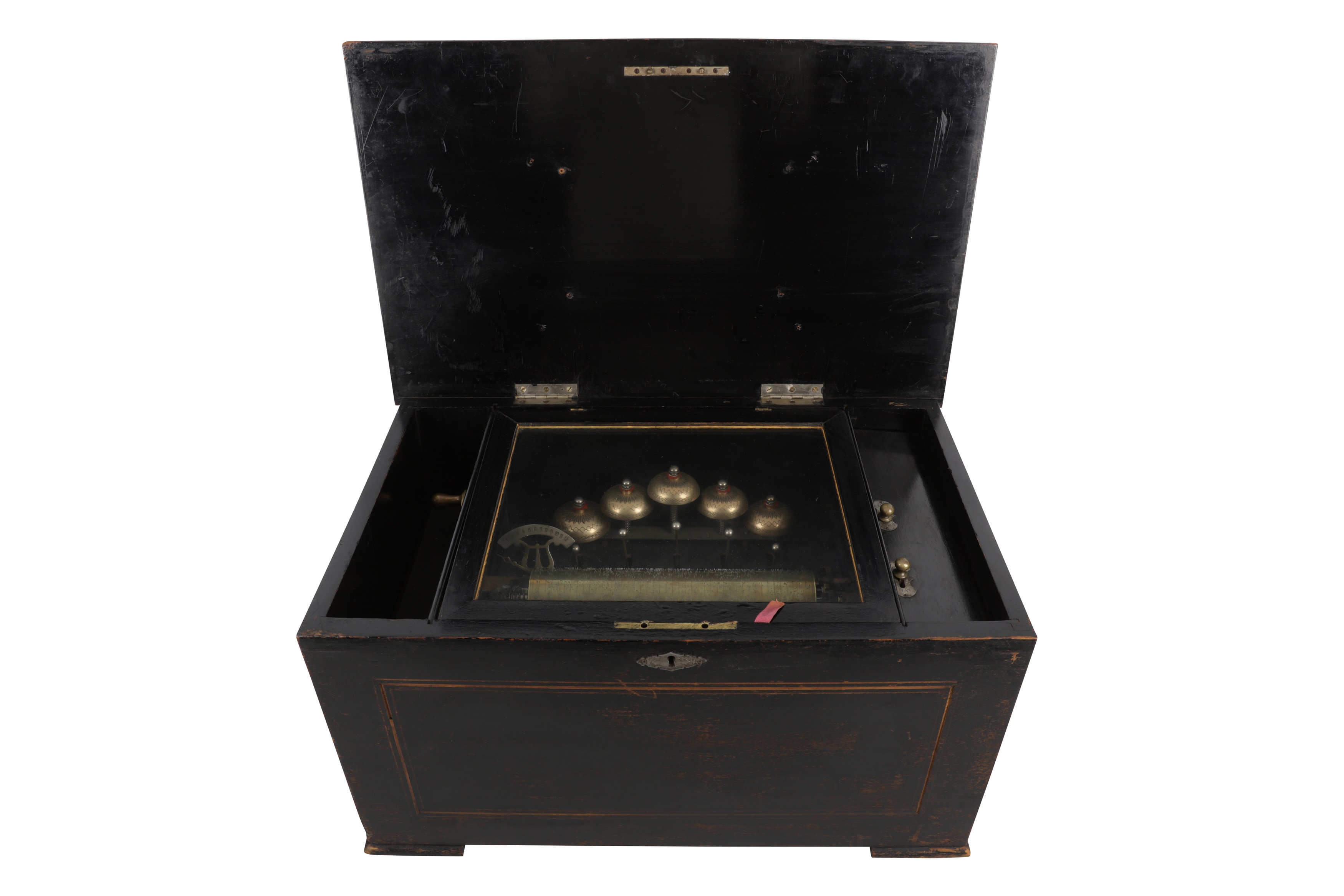 Lot 285 - A LARGE SWISS MUSICAL BOX, LATE 19TH/EARLY